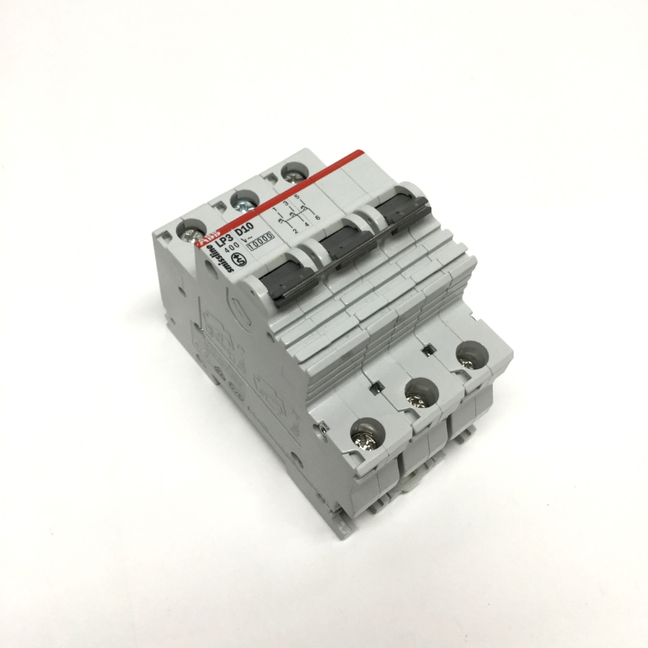 ABB LP3 D10 Smissline Circuit Breaker, 3-Pole, D-Curve, 10A 400V, DIN – Next Day Automation