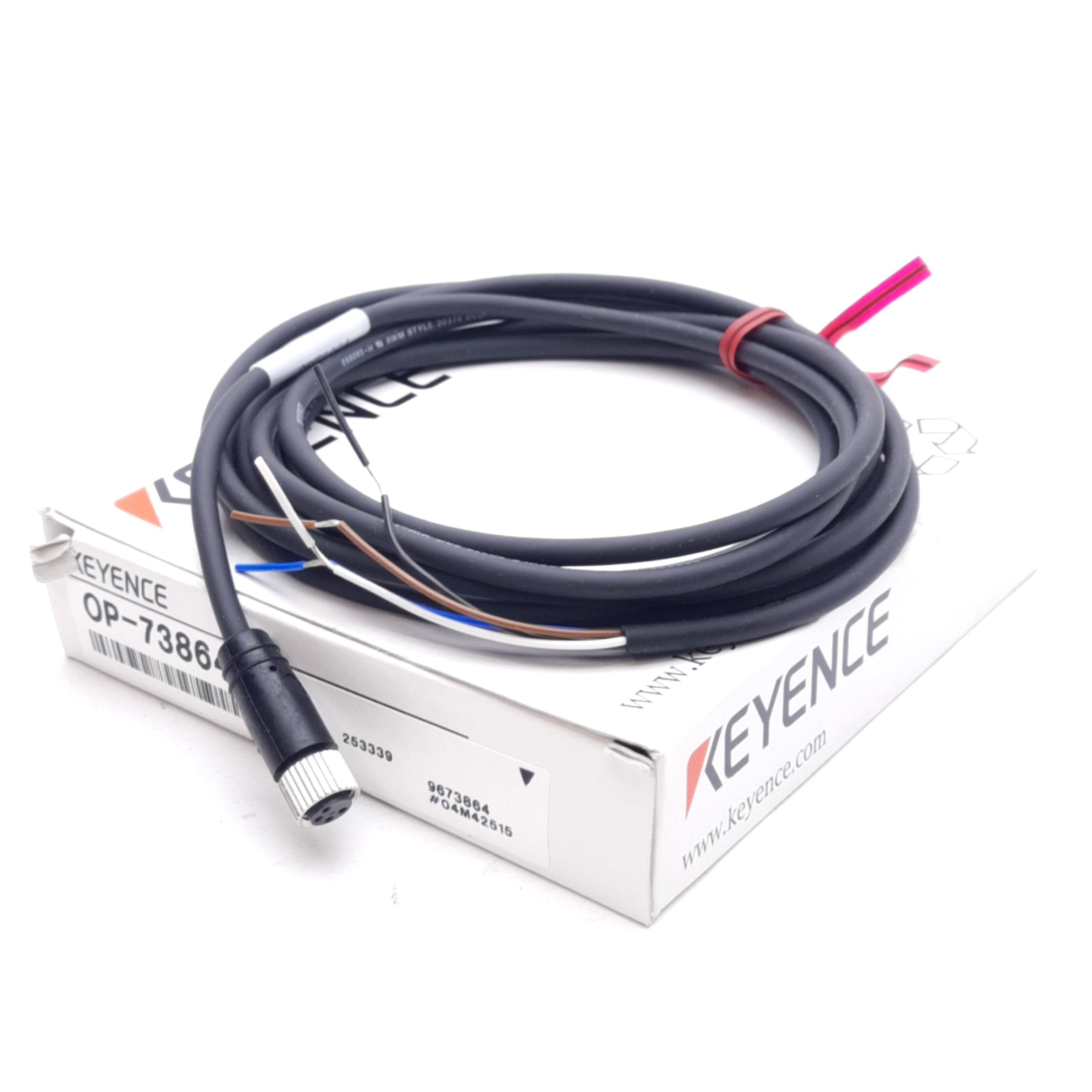Keyence OP-73864 Laser Sensor Connector Cable, M8 4-Pin Straight Femal ...