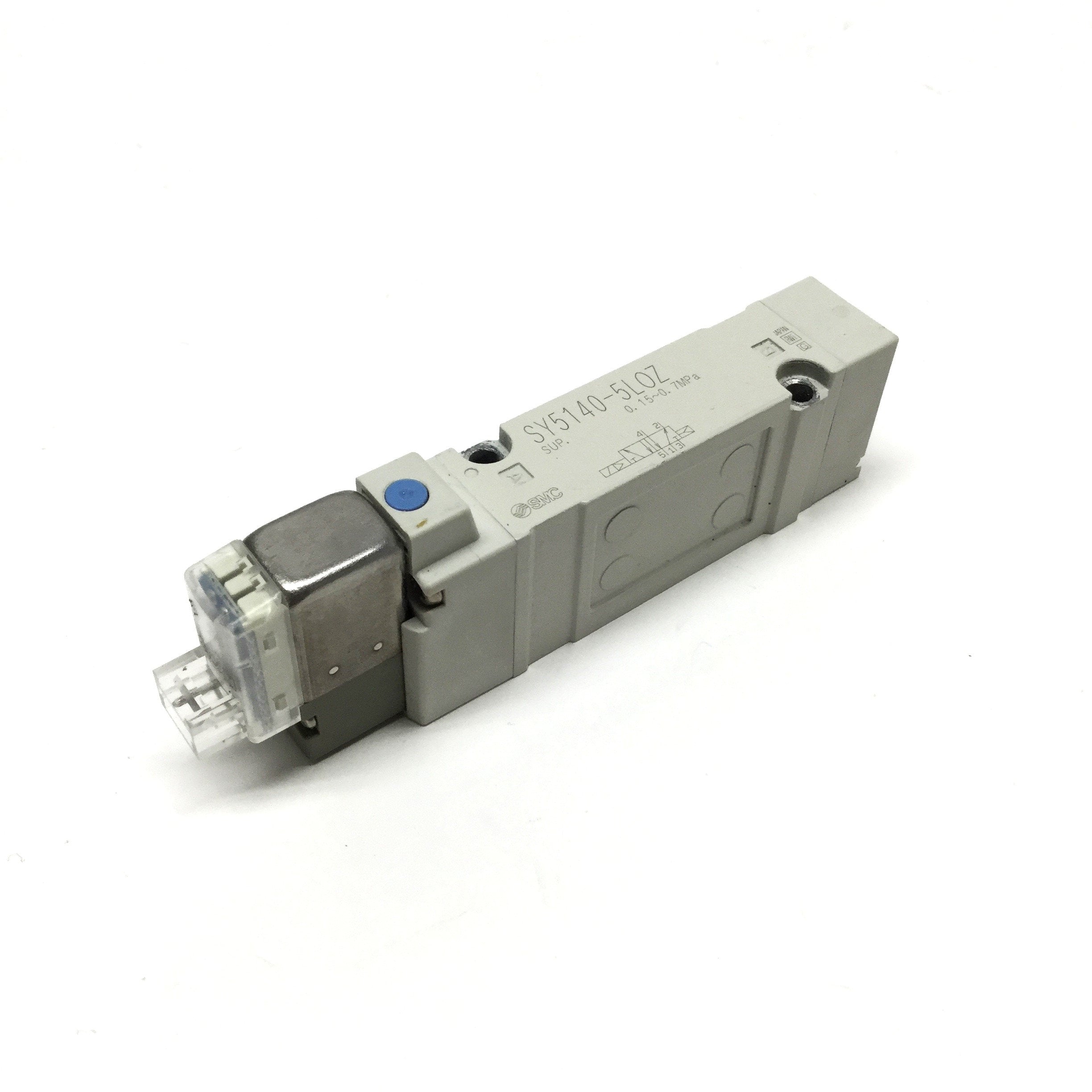 SMC SY5140-5LOZ Solenoid Valve, 5-Port 2-Position, 24VDC Coil, 0.15-0 ...