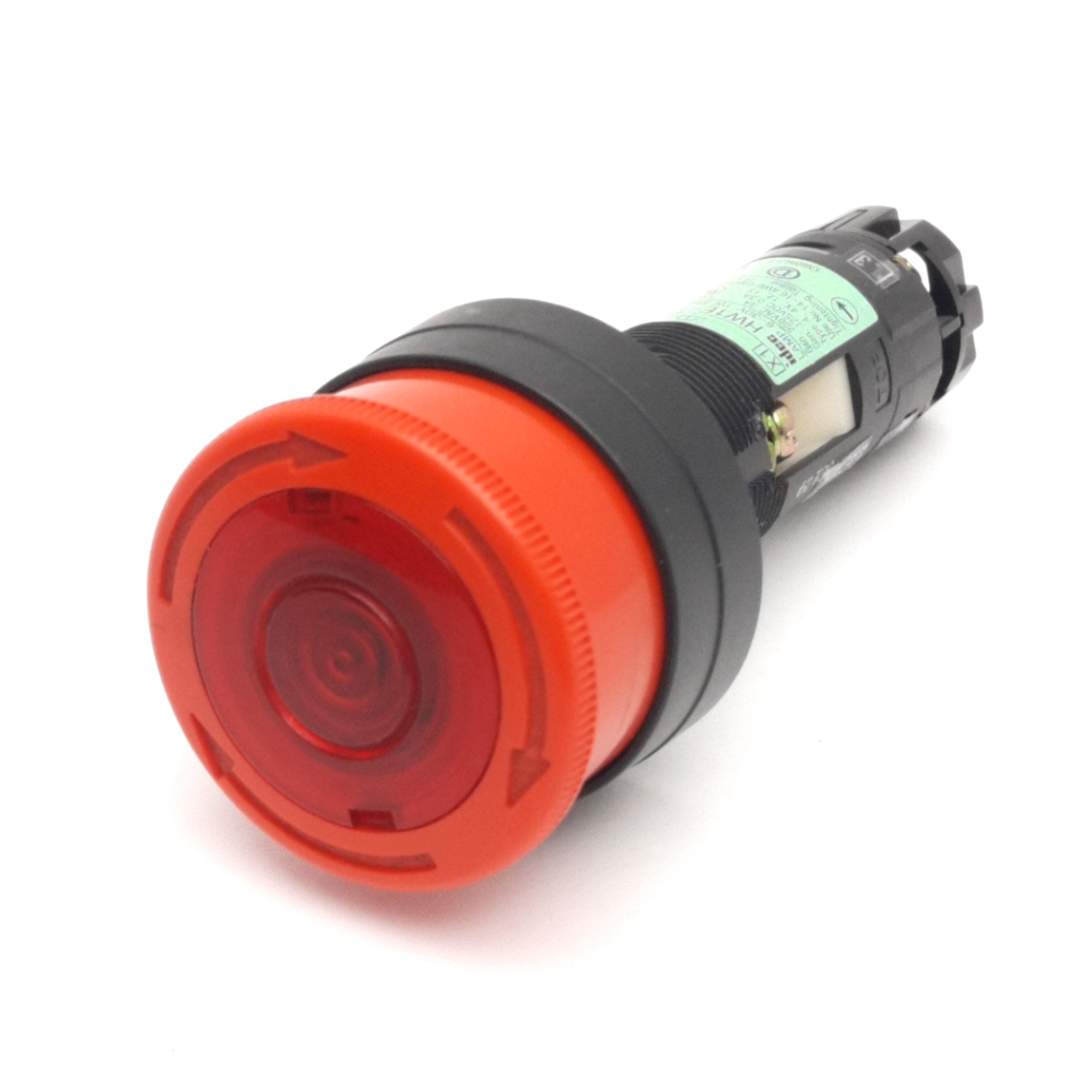 Idec HW1E-TV4F11QDR24V Twist Release E-Stop Switch, 22mm, 1NO-1NC, 250 ...
