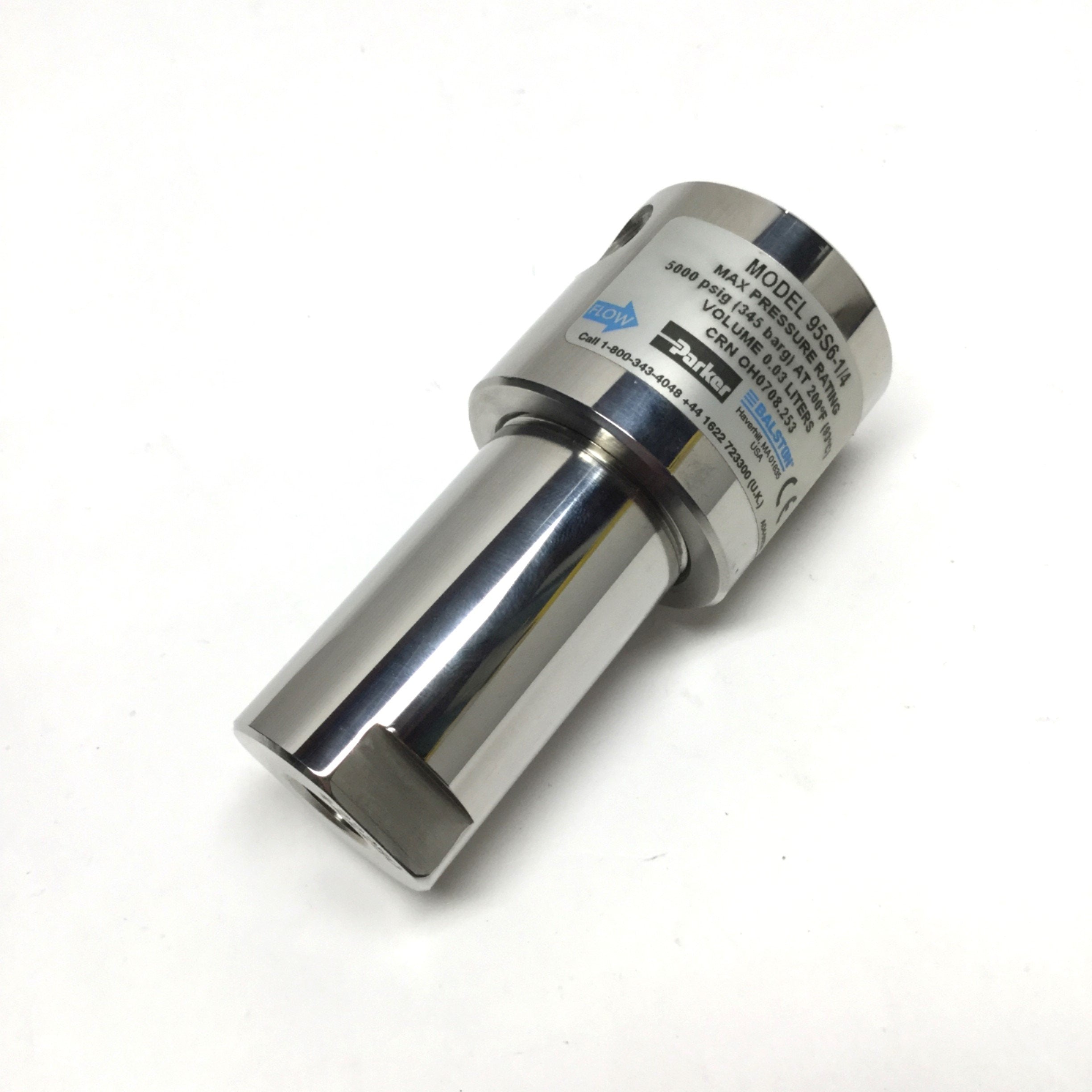 Parker Balston 95S6-1/4 Bypass Sample Analyzer Filter Stainless Steel ...