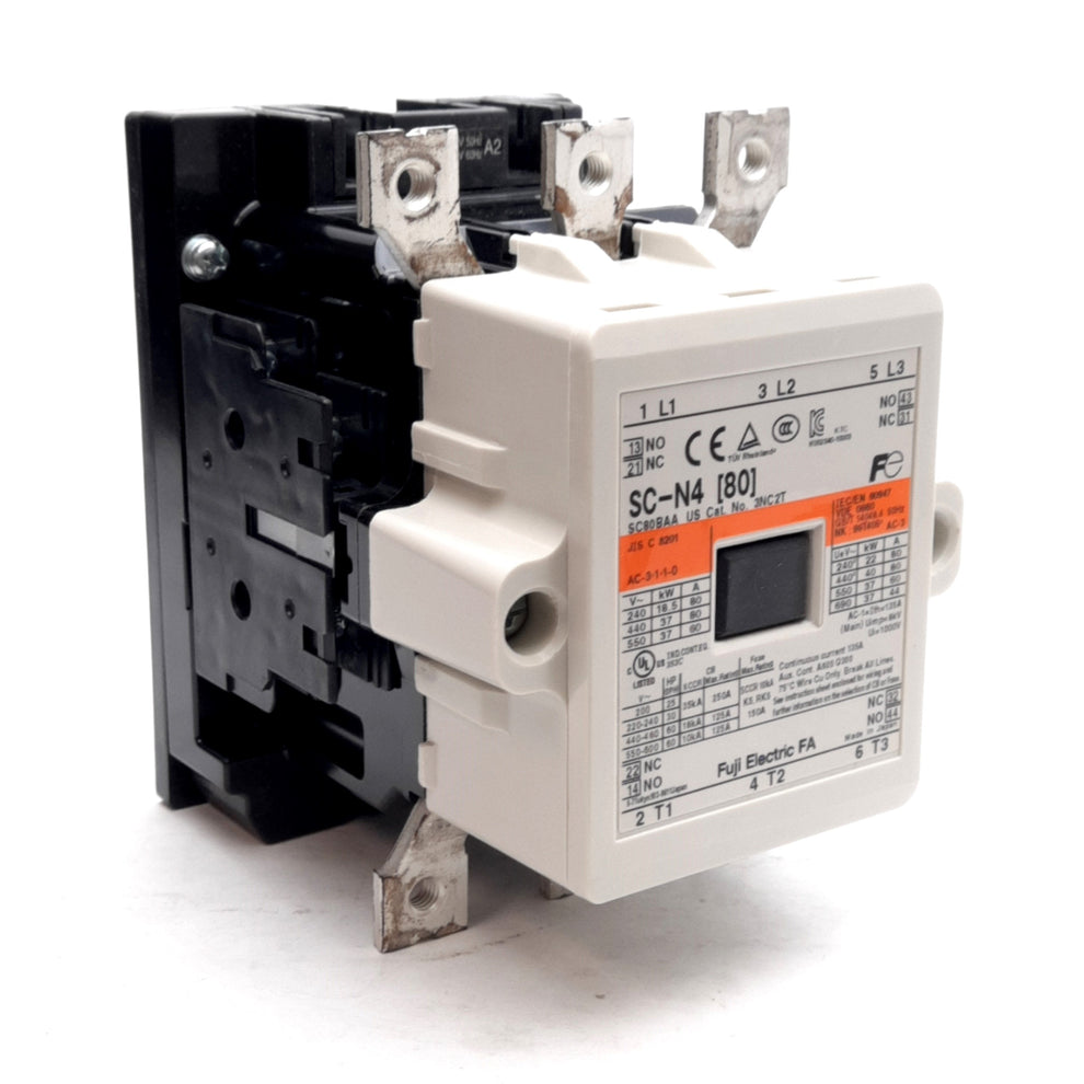 Fuji Electric SC-N4 Magnetic Contactor 3-Pole 22kW 80A 2NO+2NC Aux 220 ...
