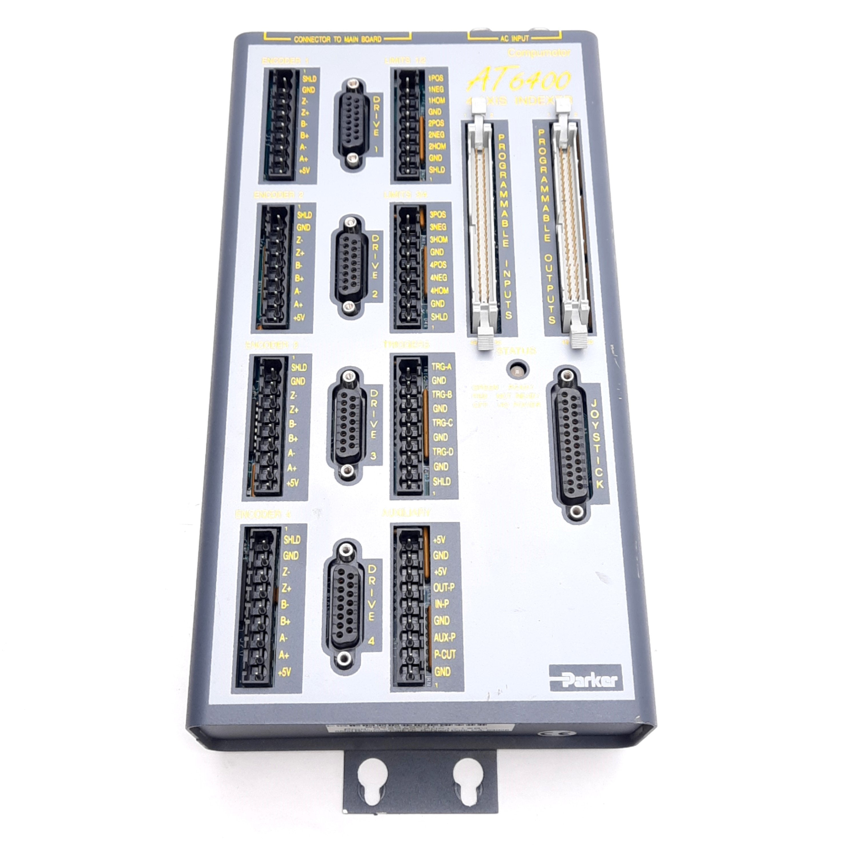 Parker AT6400-AUX1-120V 4-Axis Indexer Controller, 120VAC 1.5A *Damage ...