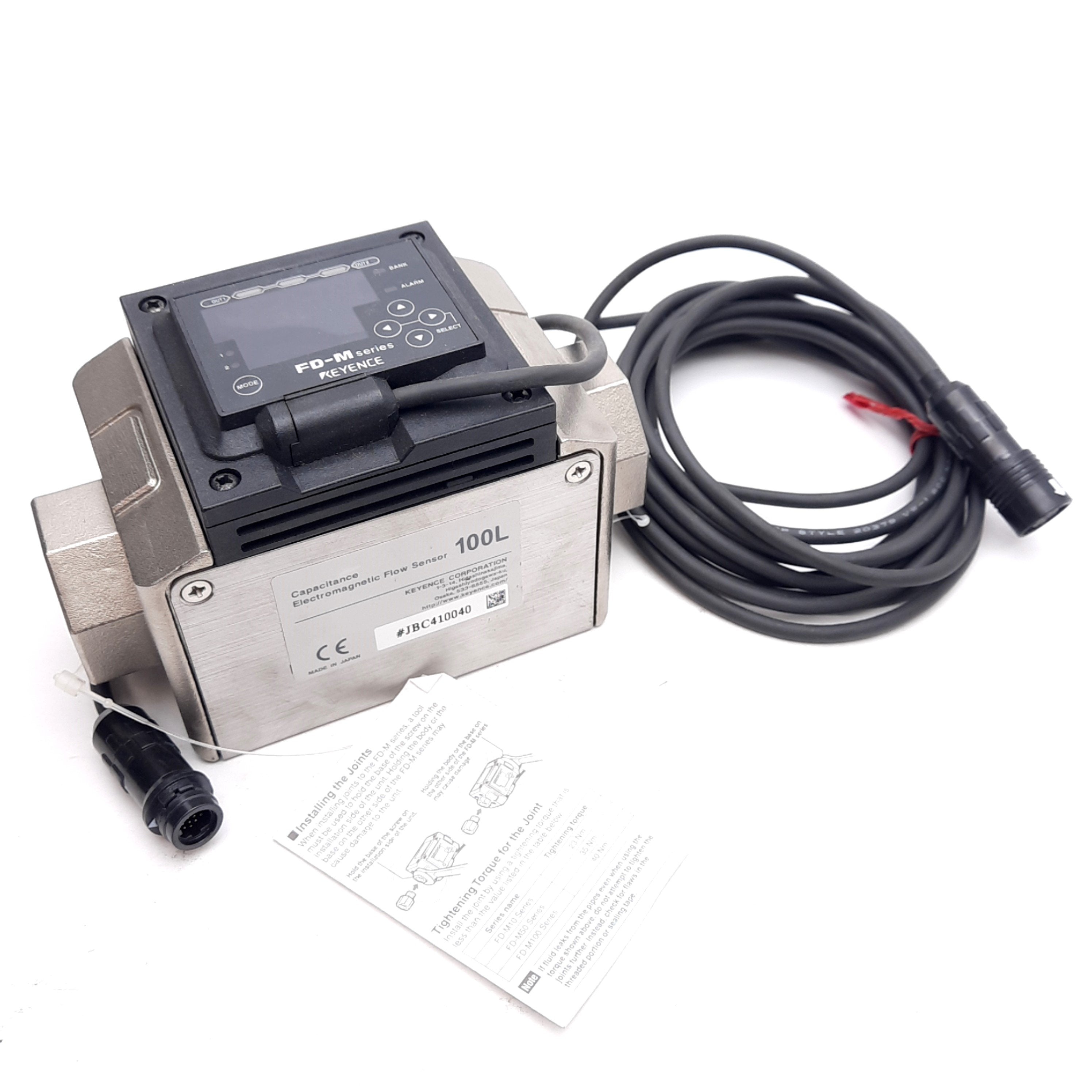 Keyence FD-MZ100AYKP Electromagnetic Flow Sensor, 100L/min, 1in NPT, 2 ...