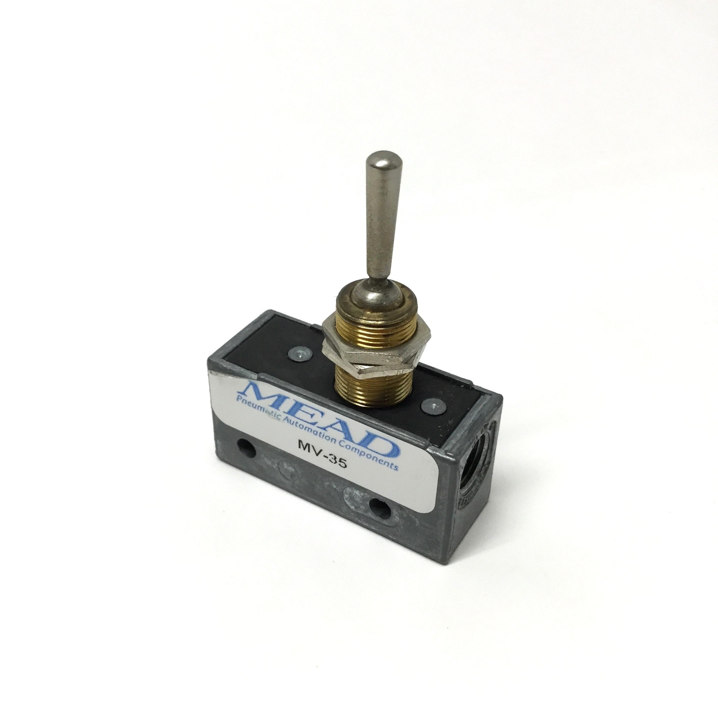Mead MV-35 Pneumatic Toggle Switch Valve, Detented, 3-Port, 2-Position ...