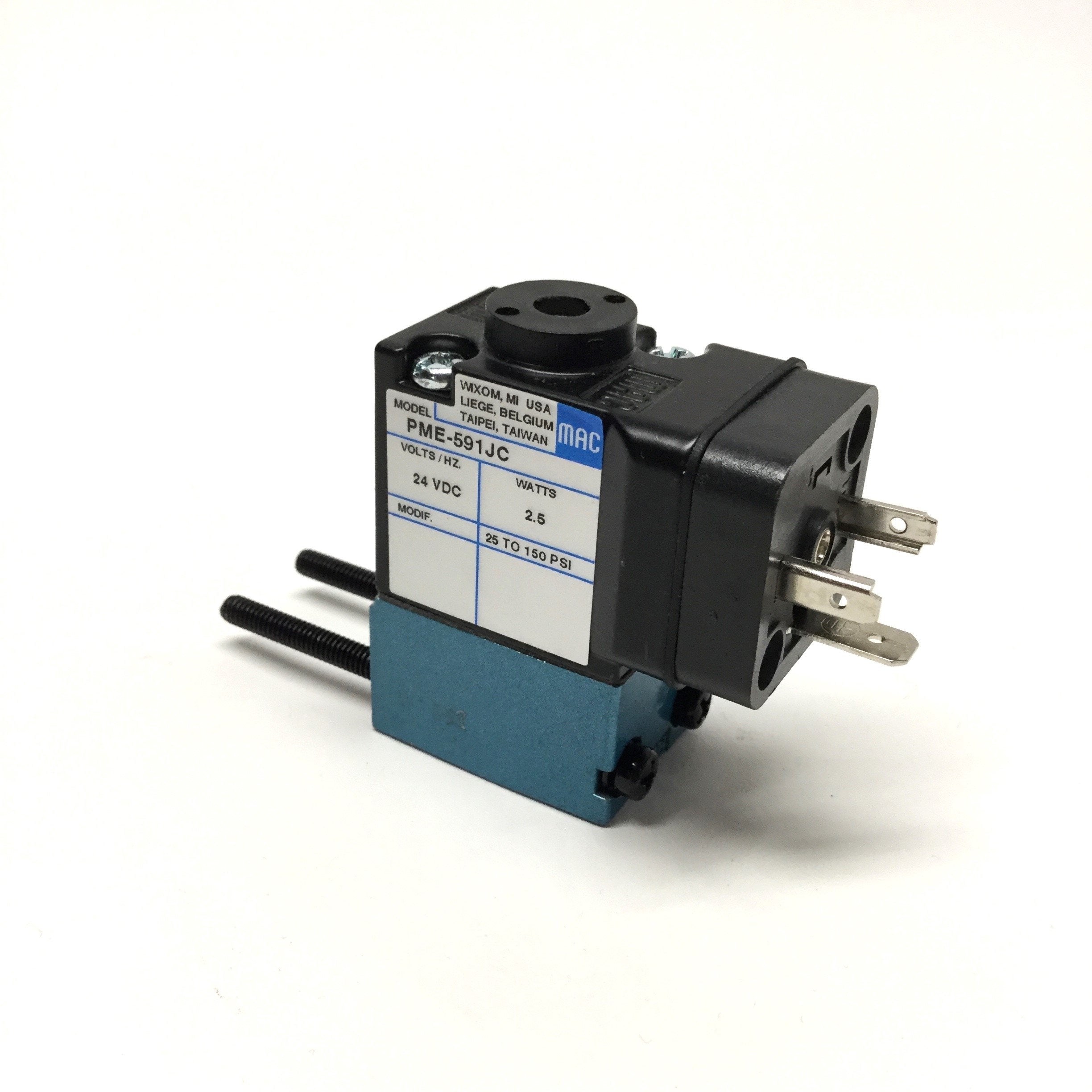 MAC PME-591JC Solenoid Pilot Control Valve, 25-150psi, 24VDC Coil ...