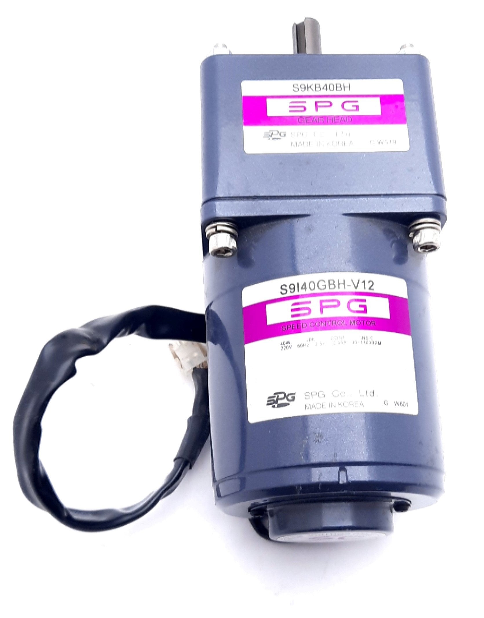 SPG S9I40GBH-V12 Speed Control Motor Single Phase 220V, 40W, 90-1700RP ...