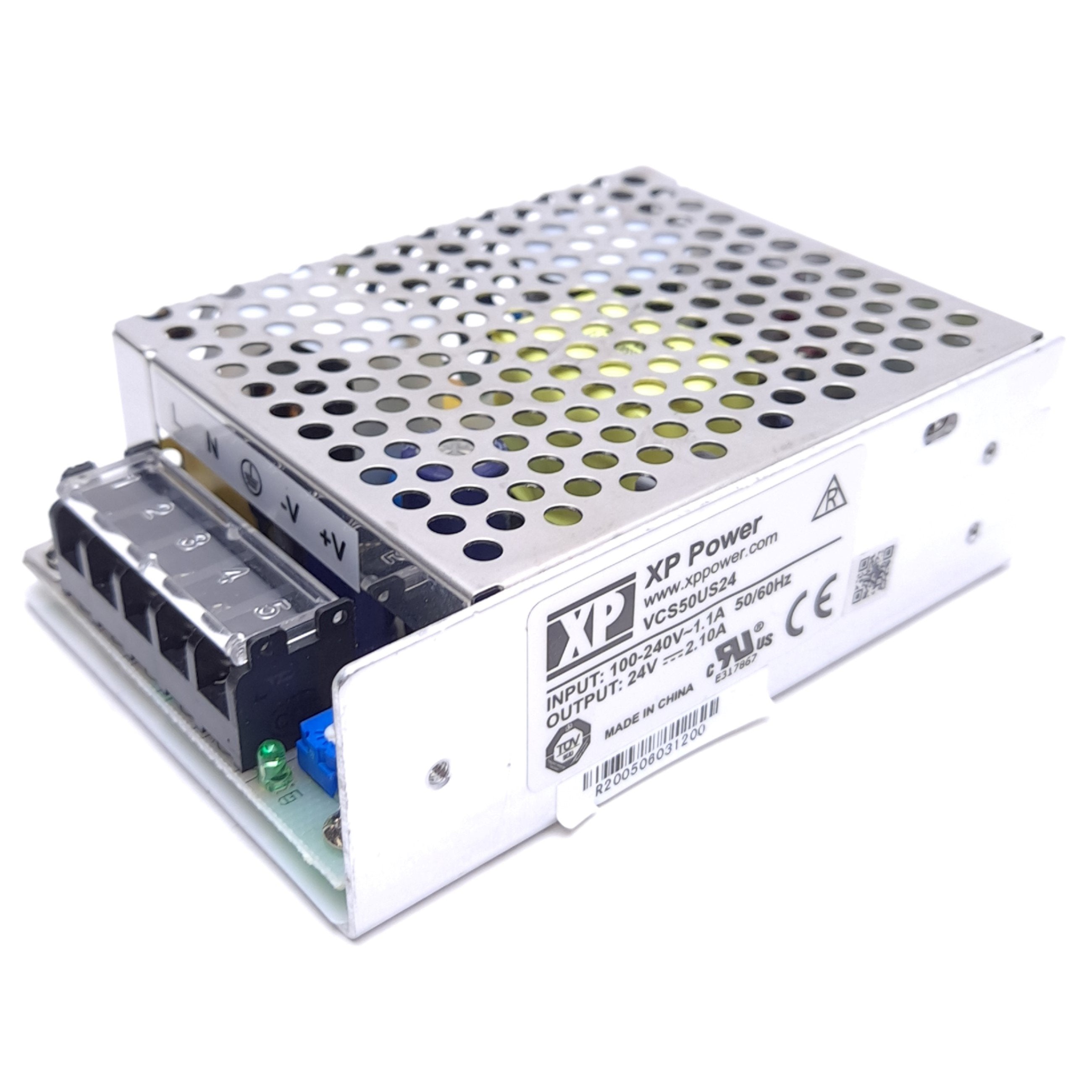 XP Power VCS50US24 Power Supply, 100-240VAC 1.1A Input, 24VDC 2.1A Out ...