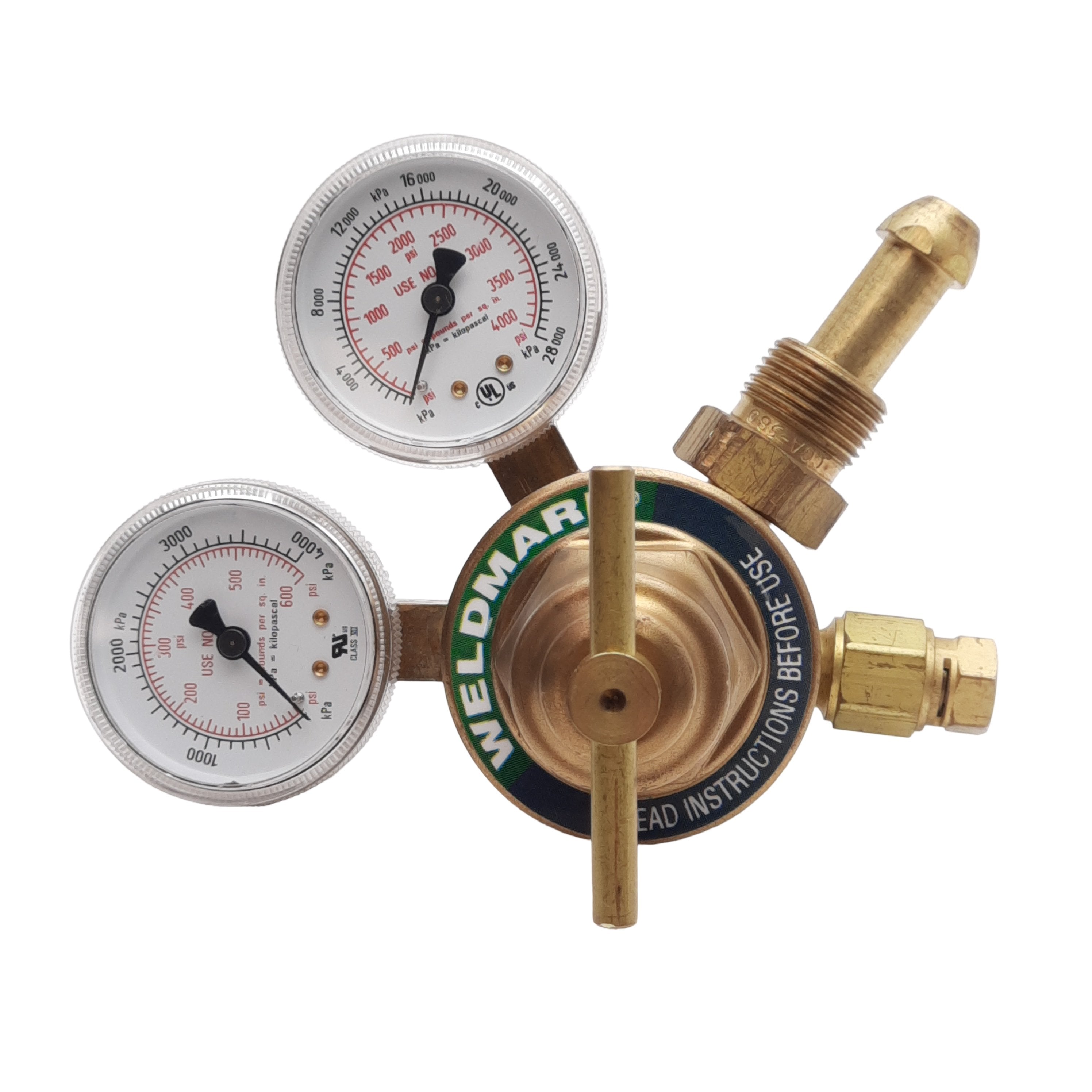 Weldmark P250-500 Single Stage Light Duty Inert Gas Regulator, 10-500P ...