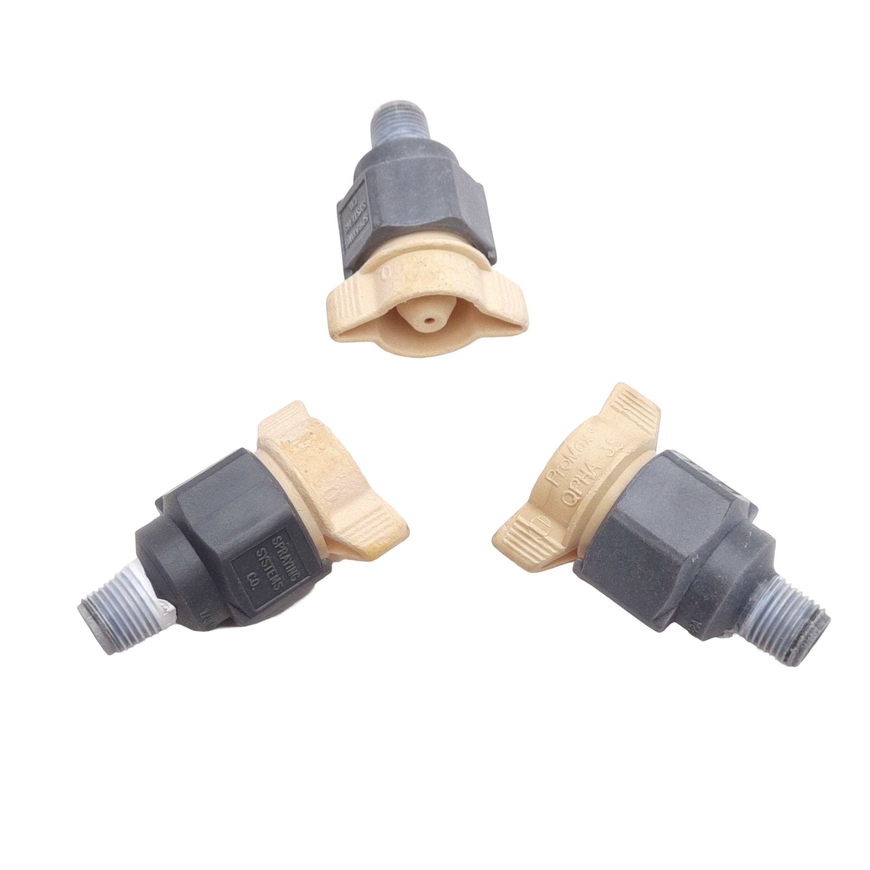 Lot of 3 Spraying Systems QPHA-3.5 ProMax Full Cone Nozzle 0.3-1.2GPM ...