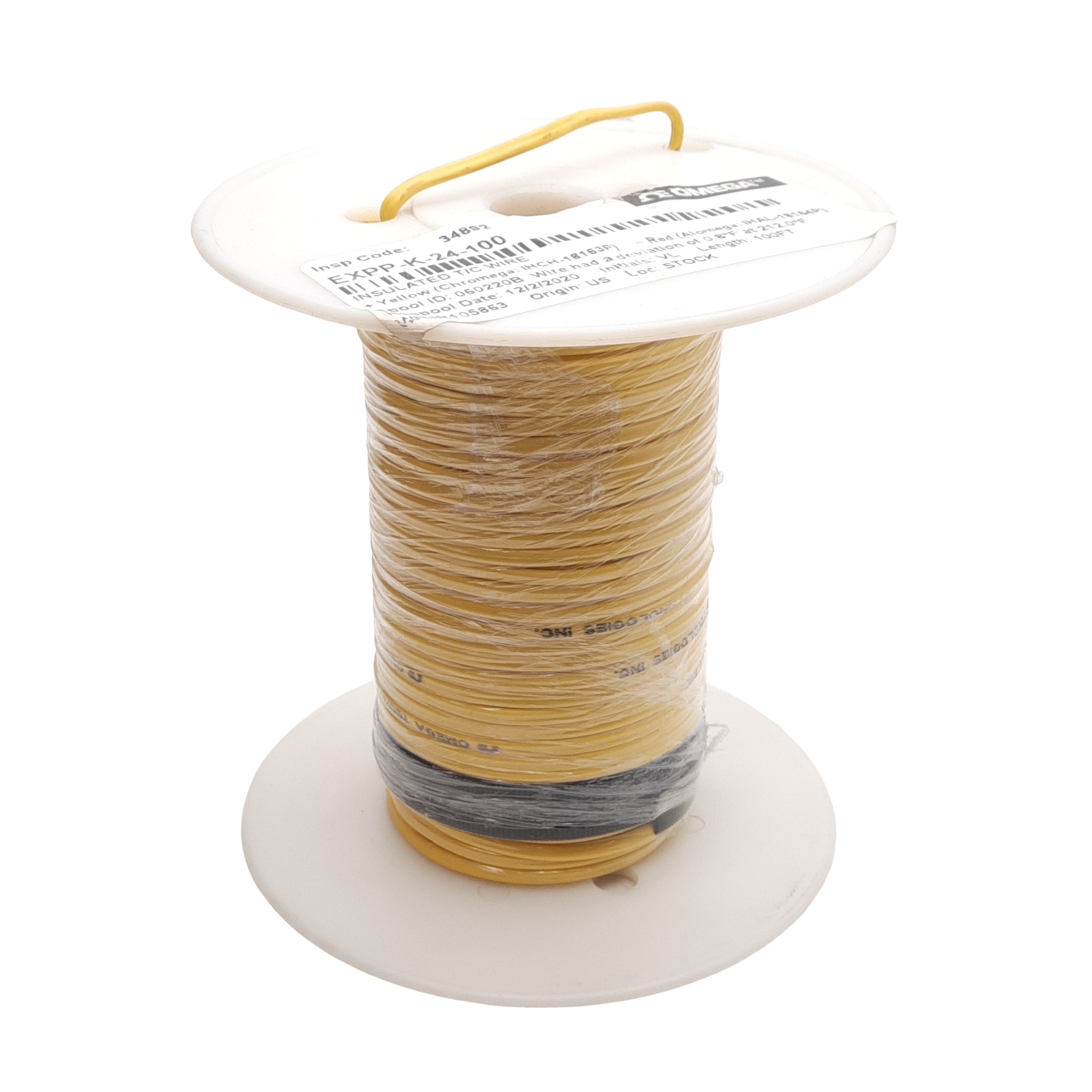 Omron EXPP-K-24-100 Insulated Thermocouple Wire, K-Type, 221°F Max, 10 ...