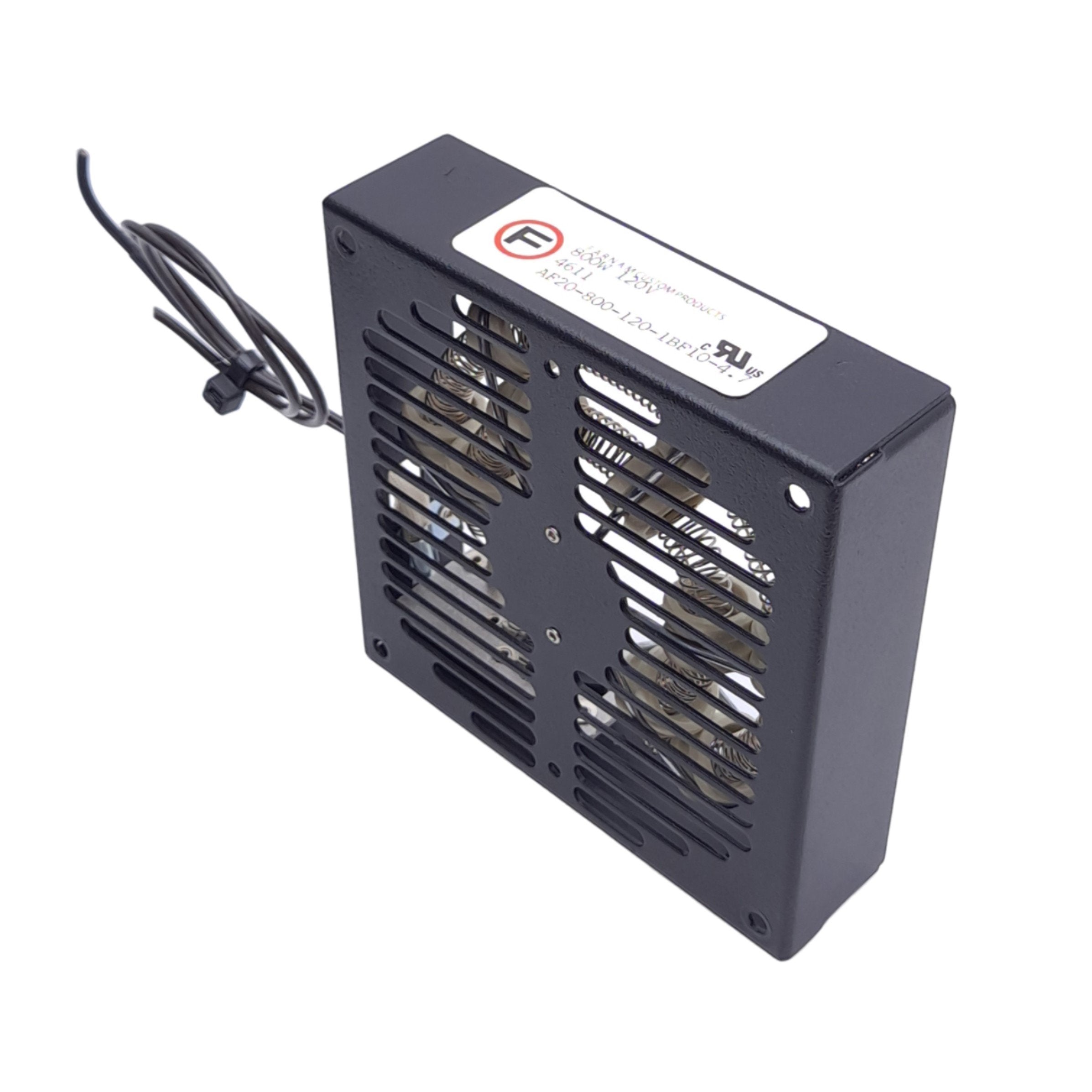 Farnam AF20-800-120-1BF10-4.7 Axial Fan Heater, 800W, 120V, 4.7in x 4 ...