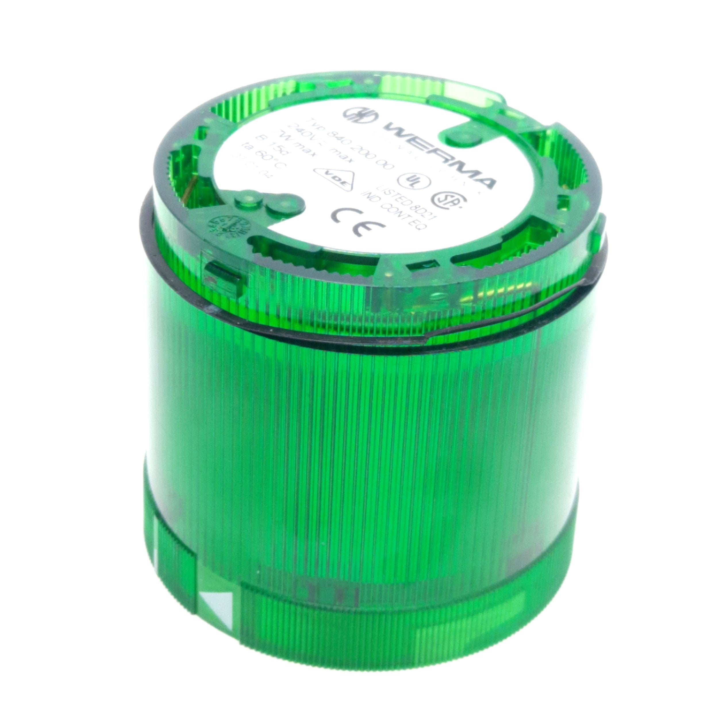 Werma 840.200.00 Signal Tower Stack Light Module, ø70mm, 240V Max, Gre ...