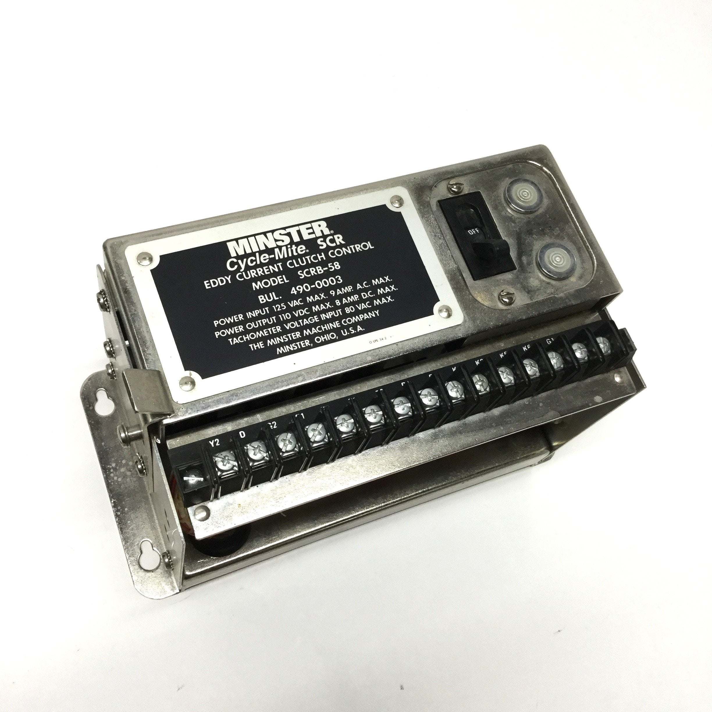 Minster SCRB-58 Cycle-Mite Eddy Current Clutch Control 125VAC In, 110V ...