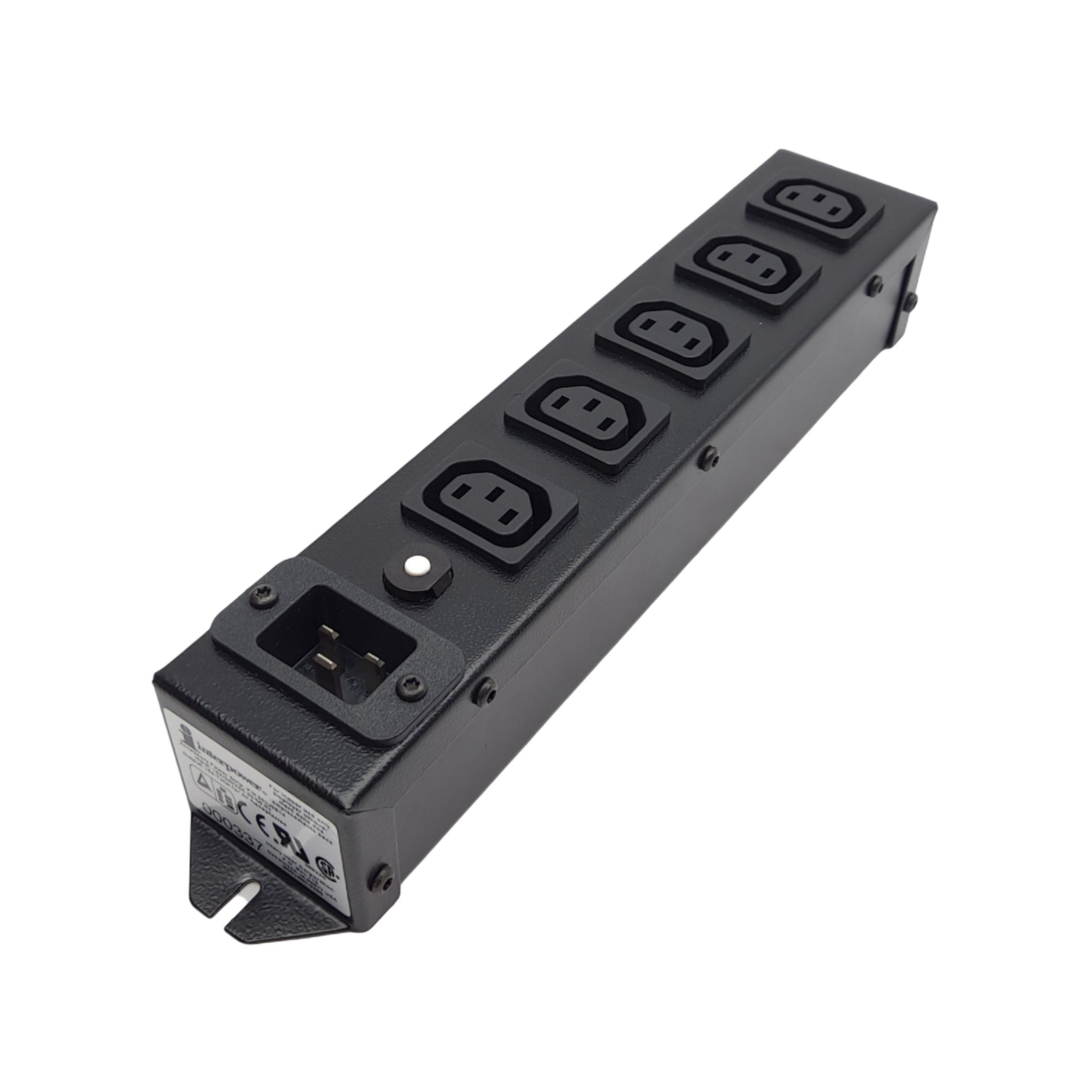 Interpower 852J2E14 Power Strip, 15A, 125-240VAC, 5-Outlet, 1-Inlet C2 ...
