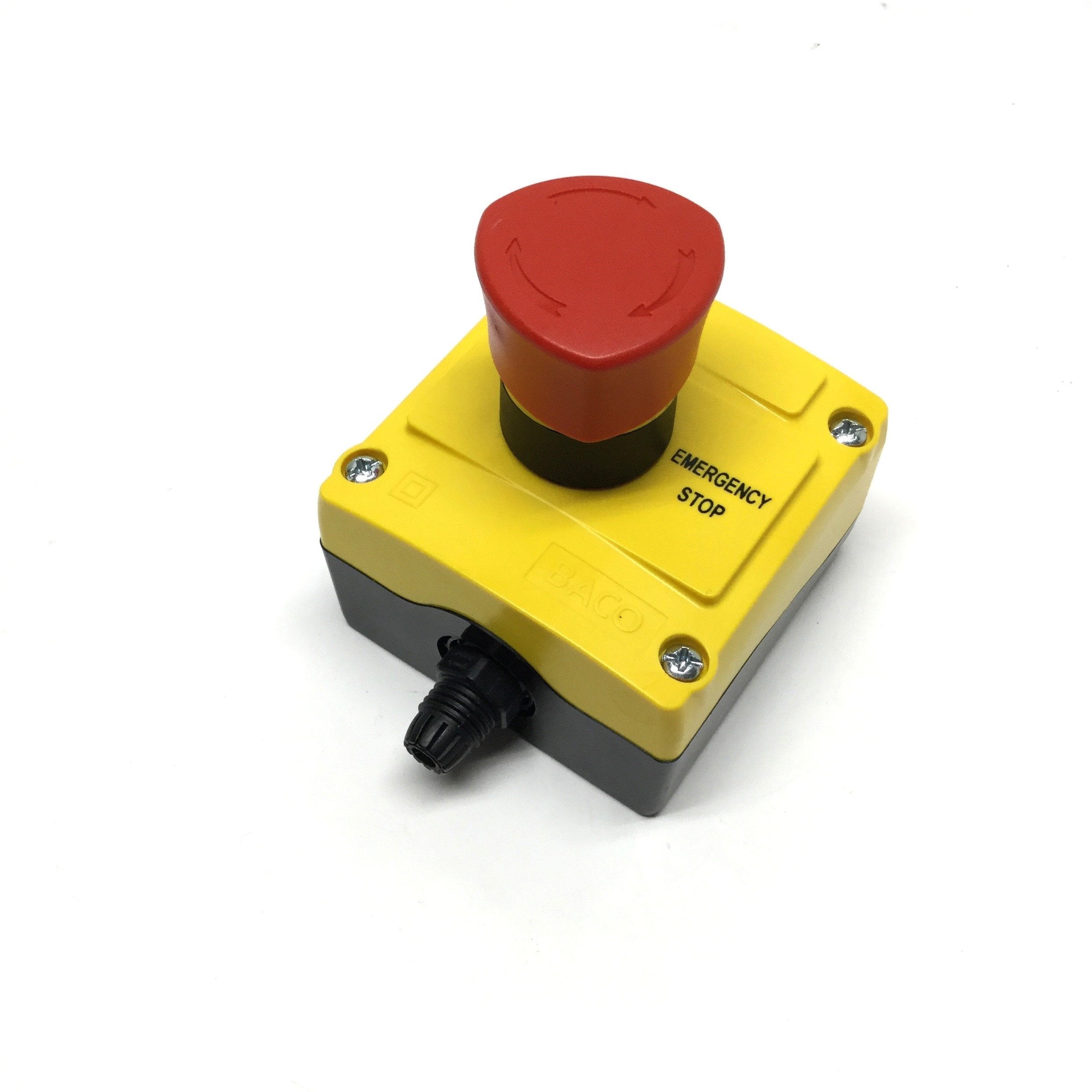 Baco LBX17302 Emergency E-Stop Enclosure w/ Maintained, Twist-Reset Sw ...