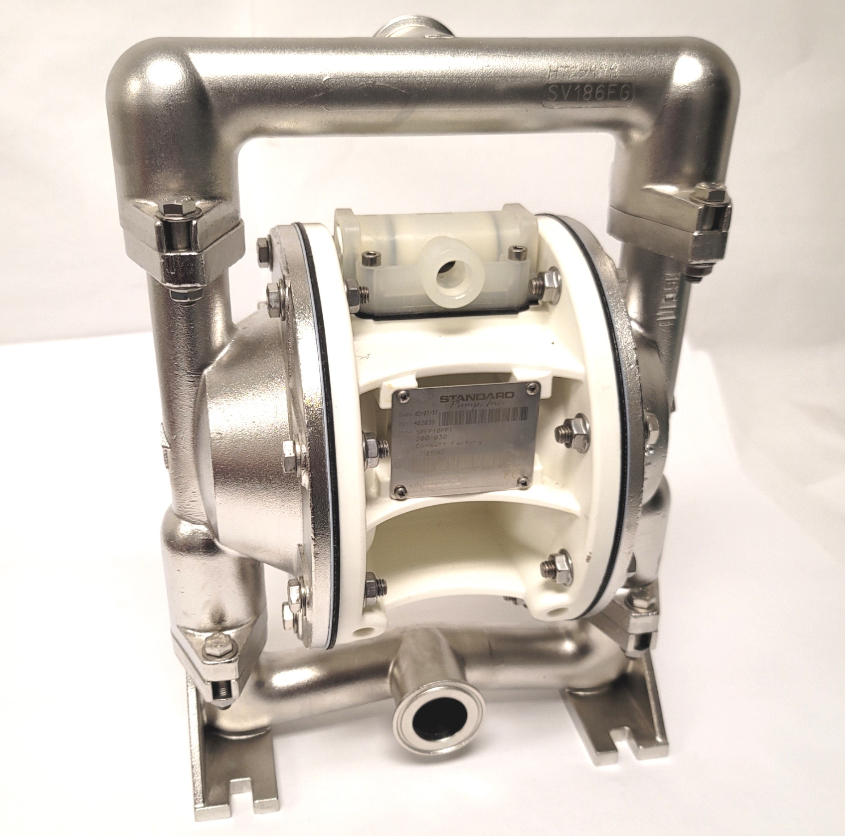 Standard Pump SPFP10PPT 1" Air Operated Double Diaphragm Pump, 0-36GPM ...