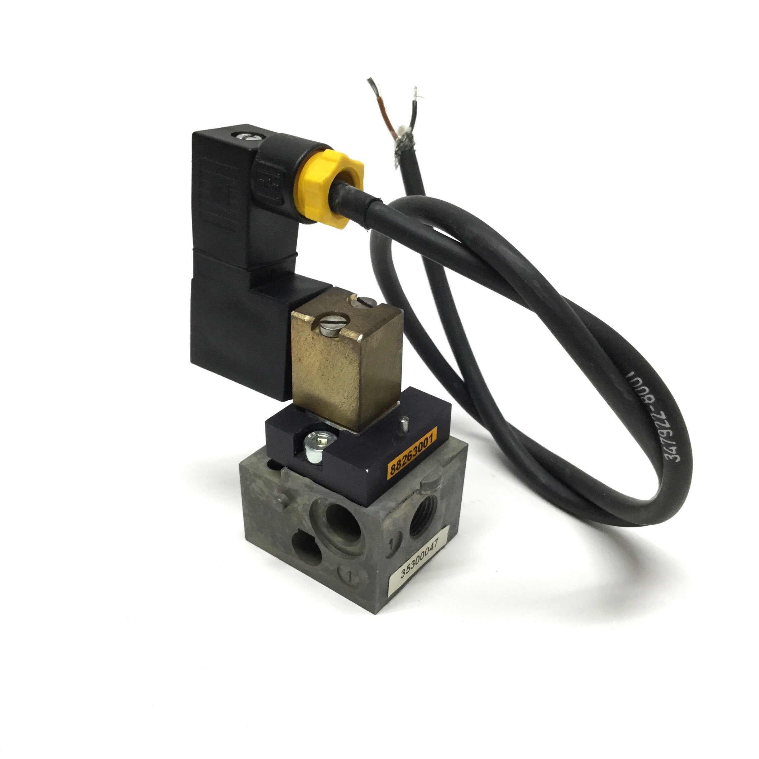 AirCom PV202-008V Proportional Flow Solenoid Valve, 2-Way NC, 12VDC, G ...