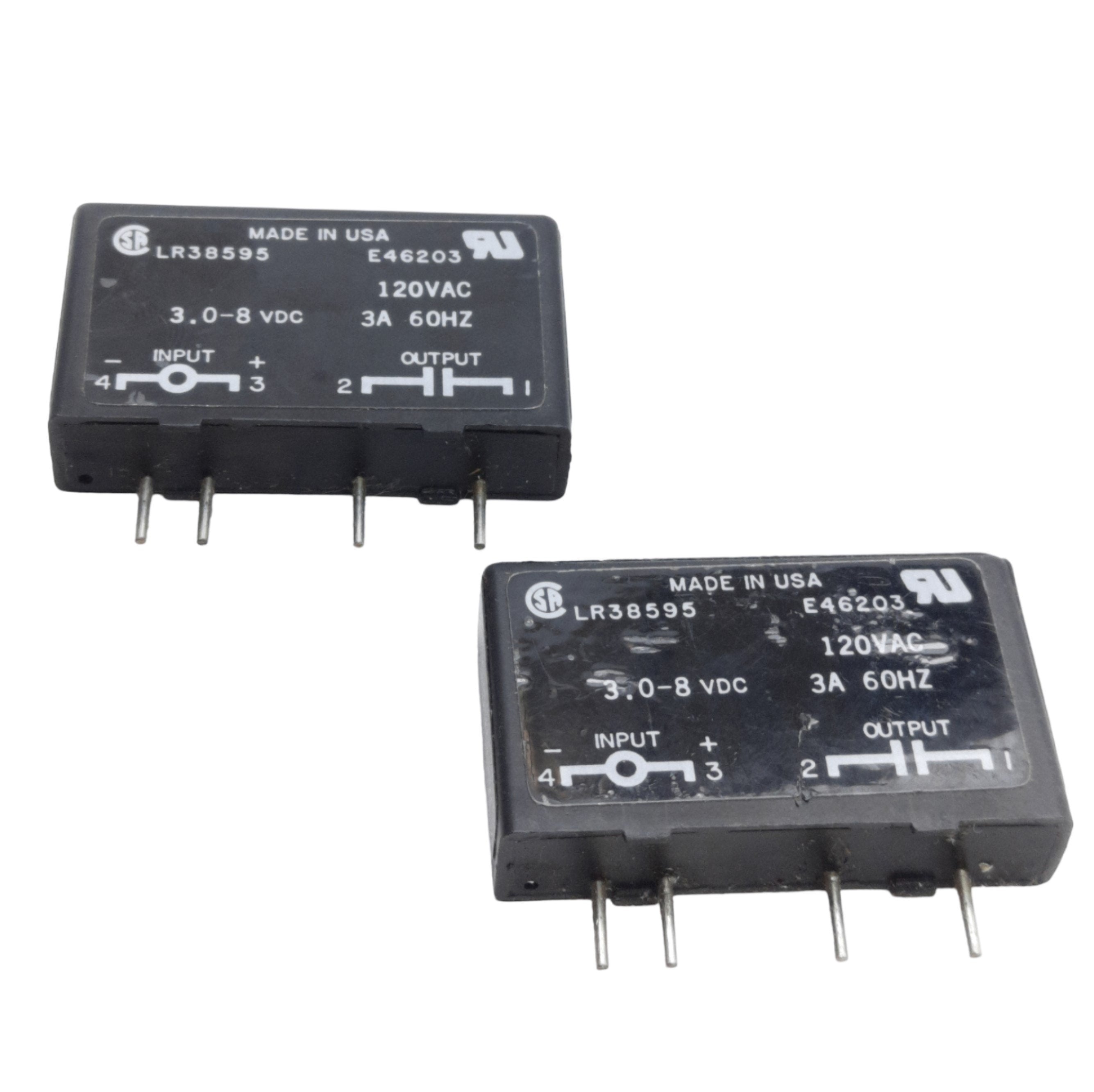 Lot 2 Gordos LR38595 M-0AC5 Solid State Relays, 8VDC Input, 120VAC 3A ...