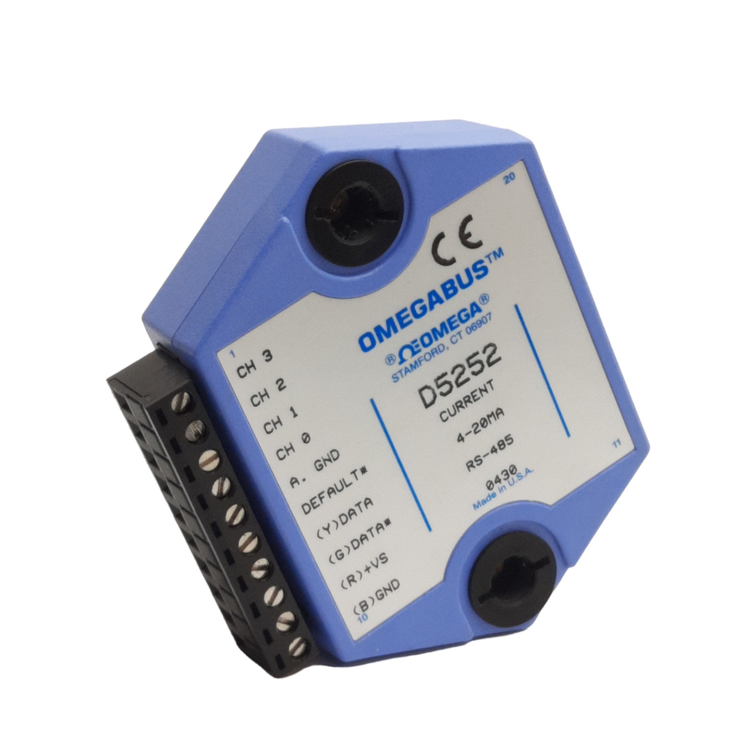 Omega Engineering D5252 Omegabus Interface, 4-Ch, 4-20mA Input, RS485 ...