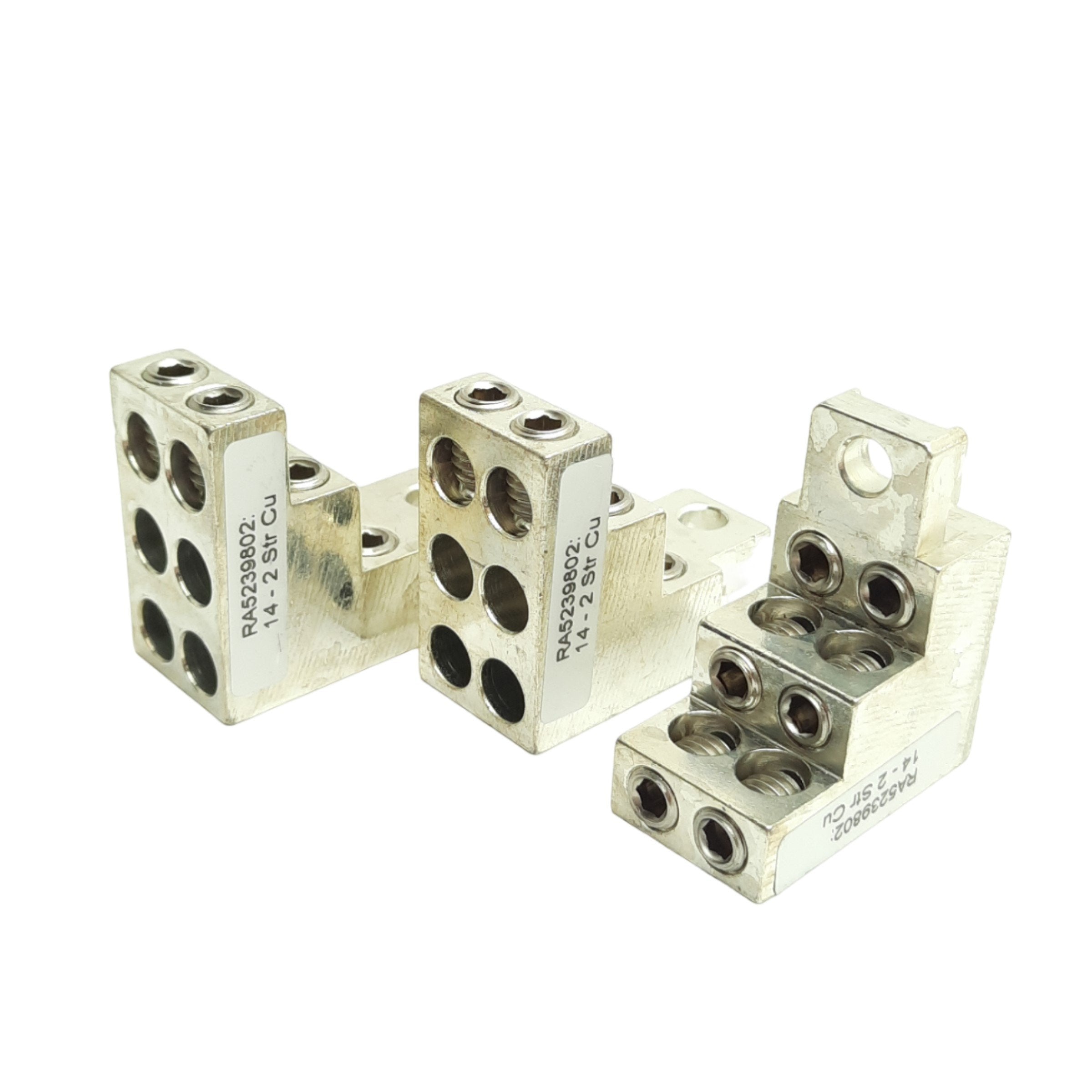 Lot of 3 ABB RA5239802 Terminal Block Lugs 3-Poles, 14-2 AWG, For 140G ...