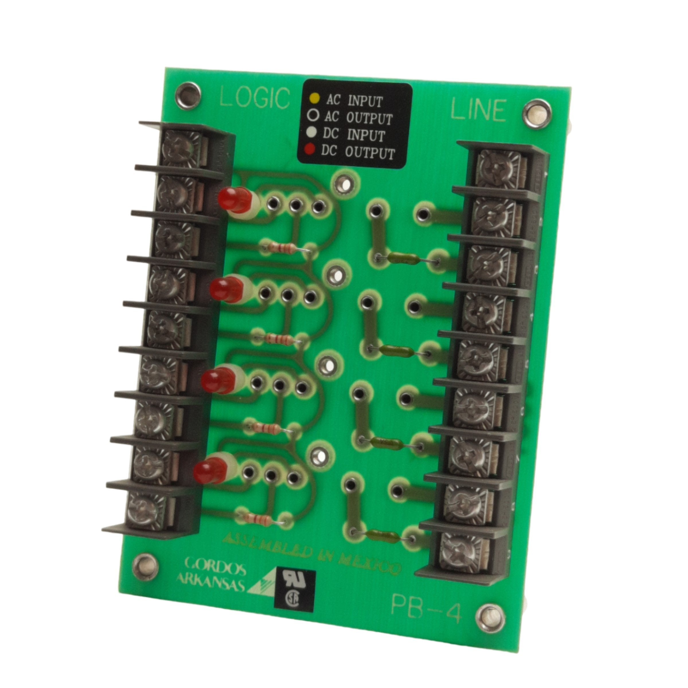 Gordos PB-4 SSR Mounting Rack, 4-Channel, 24VDC Logic Supply, For SM S ...