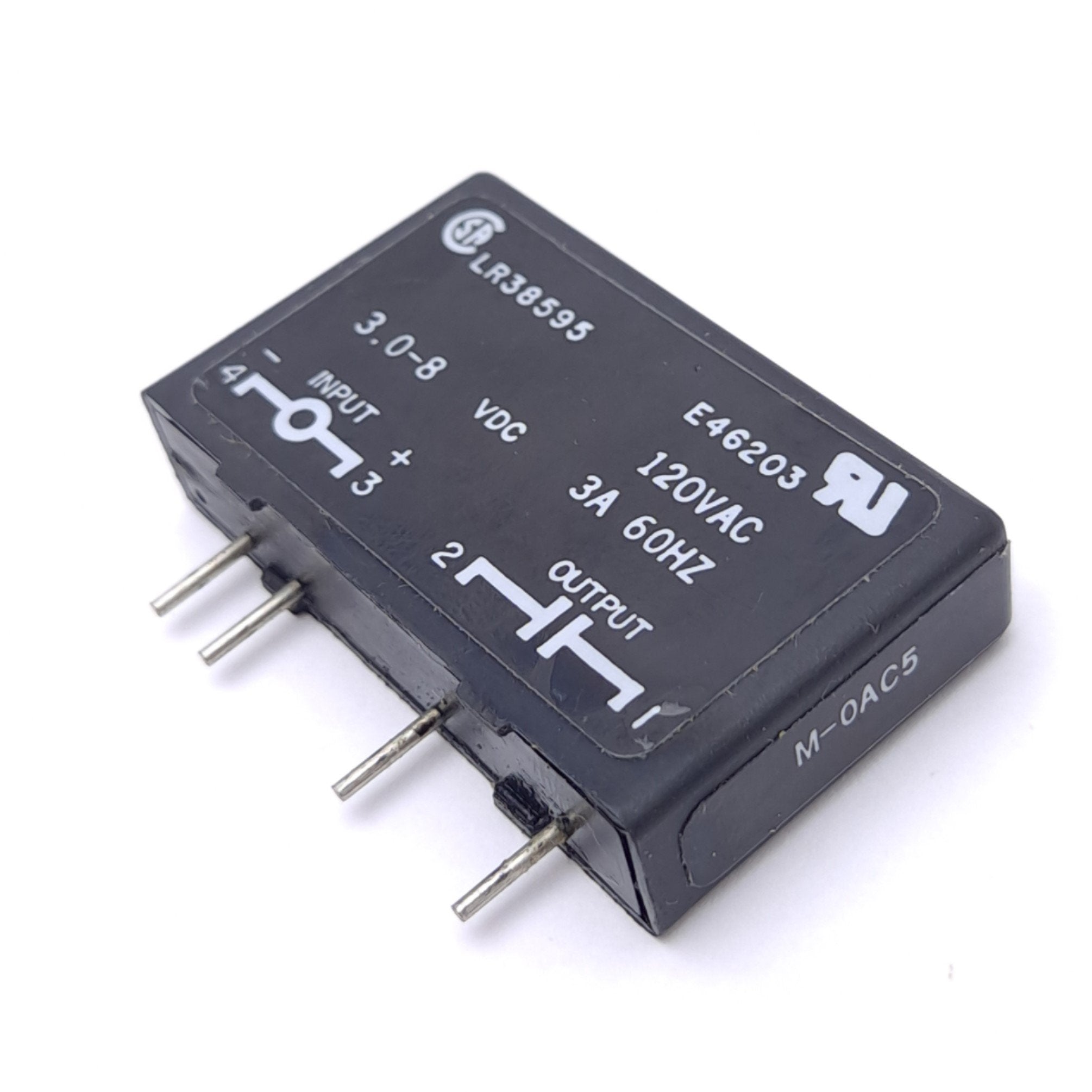Gordos M-OAC5 Solid State Relay Module, 3-8VDC In, 120VAC 3A Out, 4-Pi ...