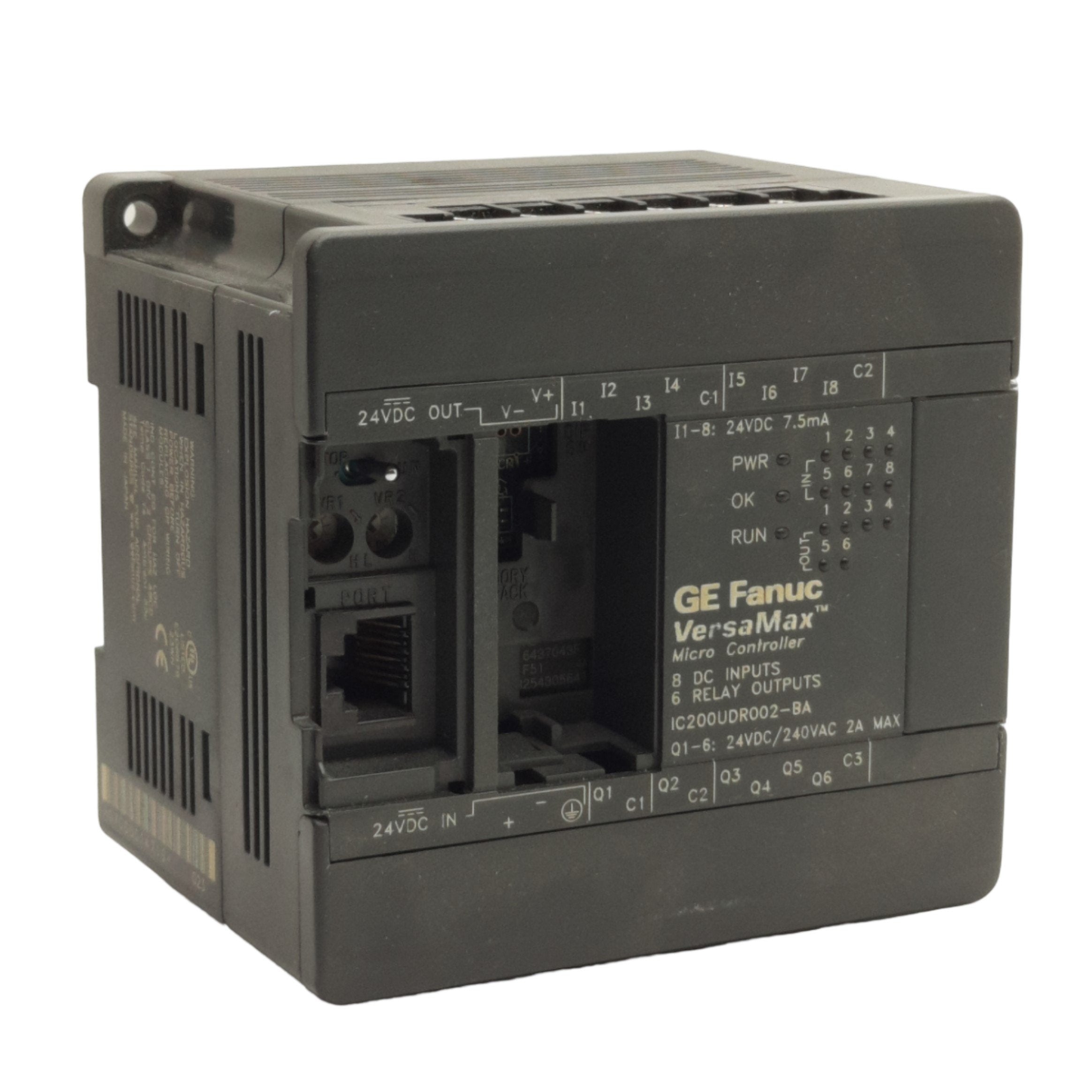 GE Fanuc IC200UDR002-8A VersaMax Micro Controller, 8 DC Inputs, 6 Rela ...