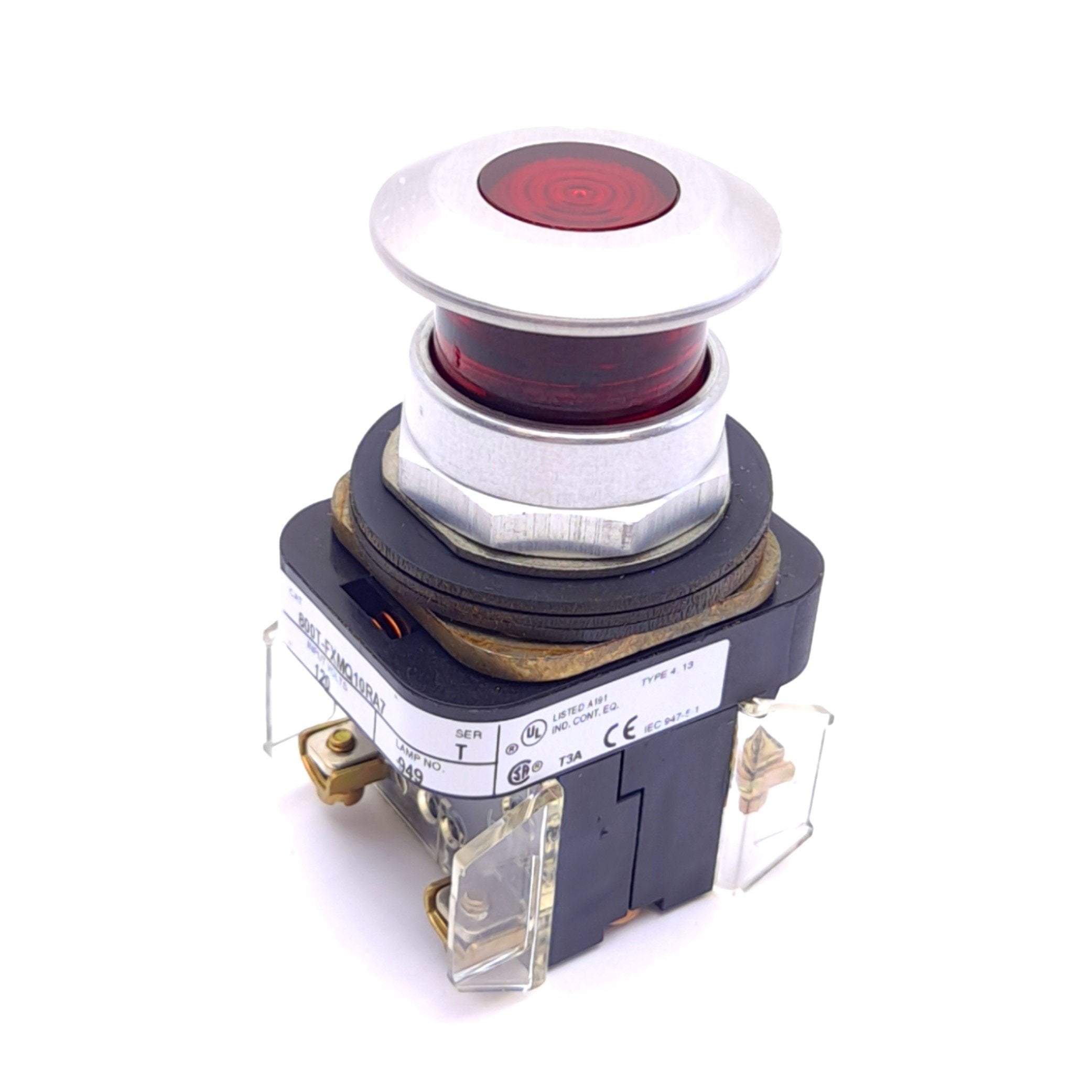 Allen Bradley 800T-FXMQ10RA7 3-Position Push Button, ø30mm, 1NC 1NCLB ...