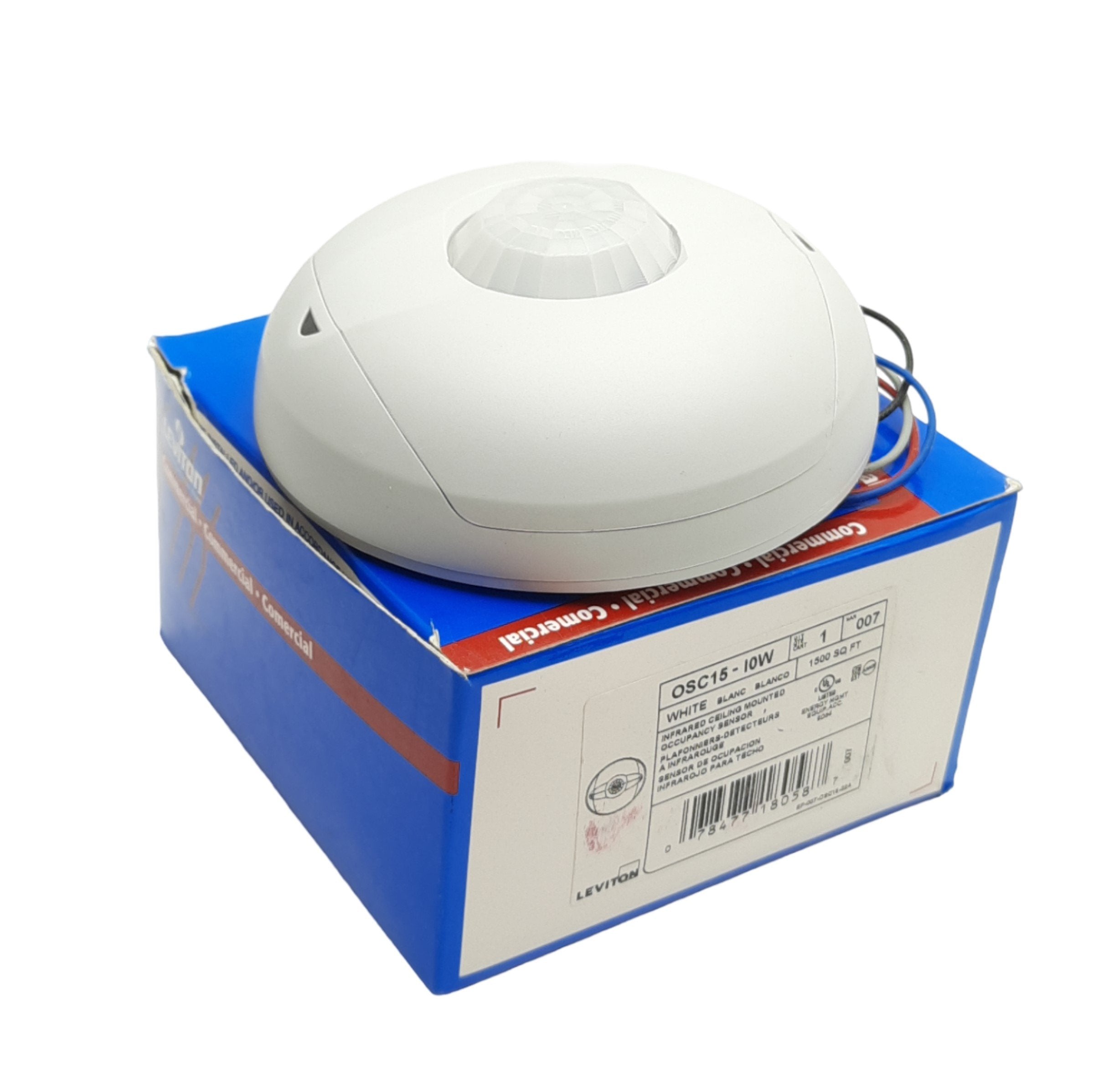 Leviton OSC15-10W Infrared Occupancy Sensor, 1500sq. feet, 24VDC Input ...