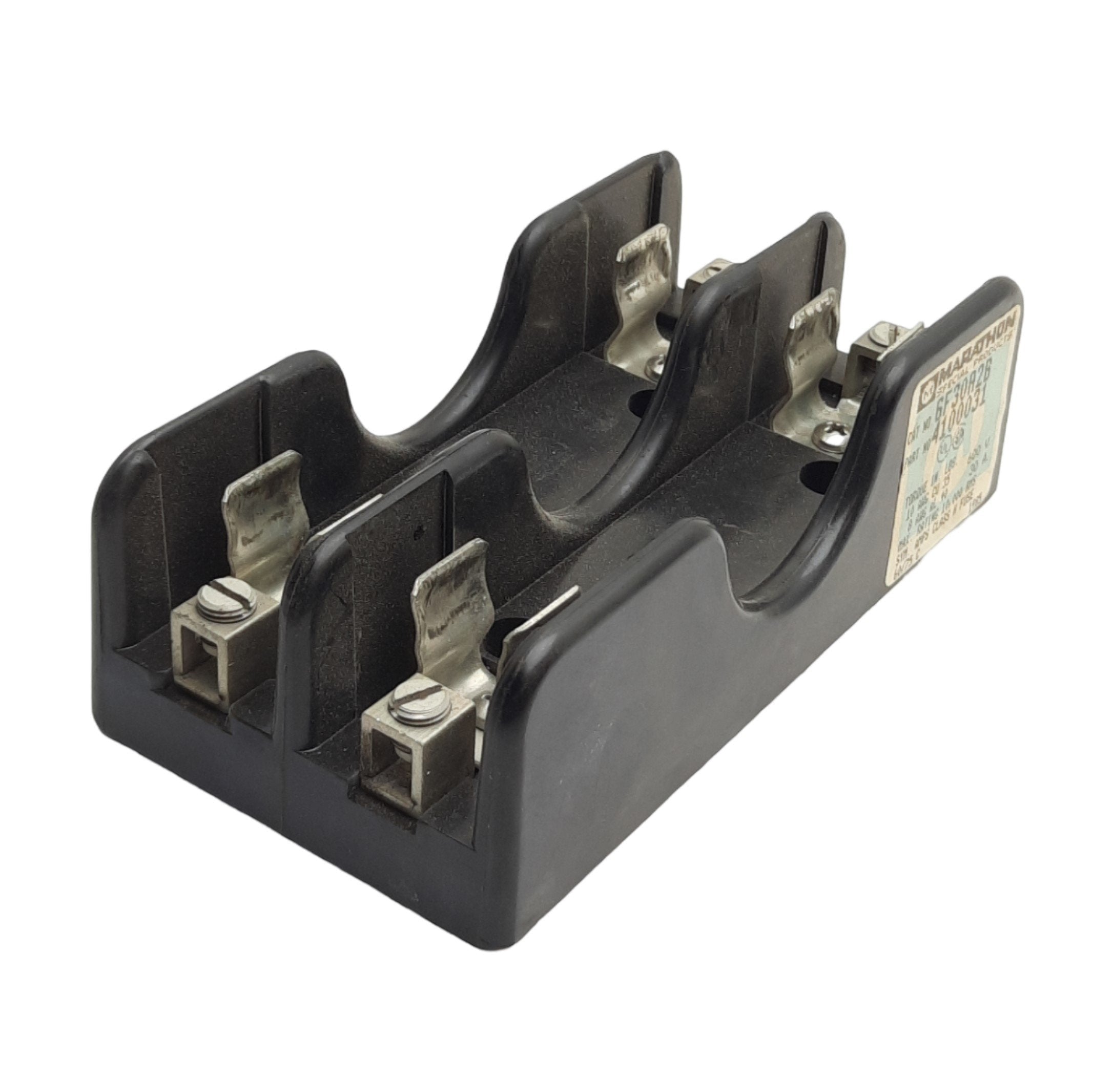 Marathon 6F30A2B 4100031 Fuse Holder Block, Type H & K, 600V 30A, 2-Po ...