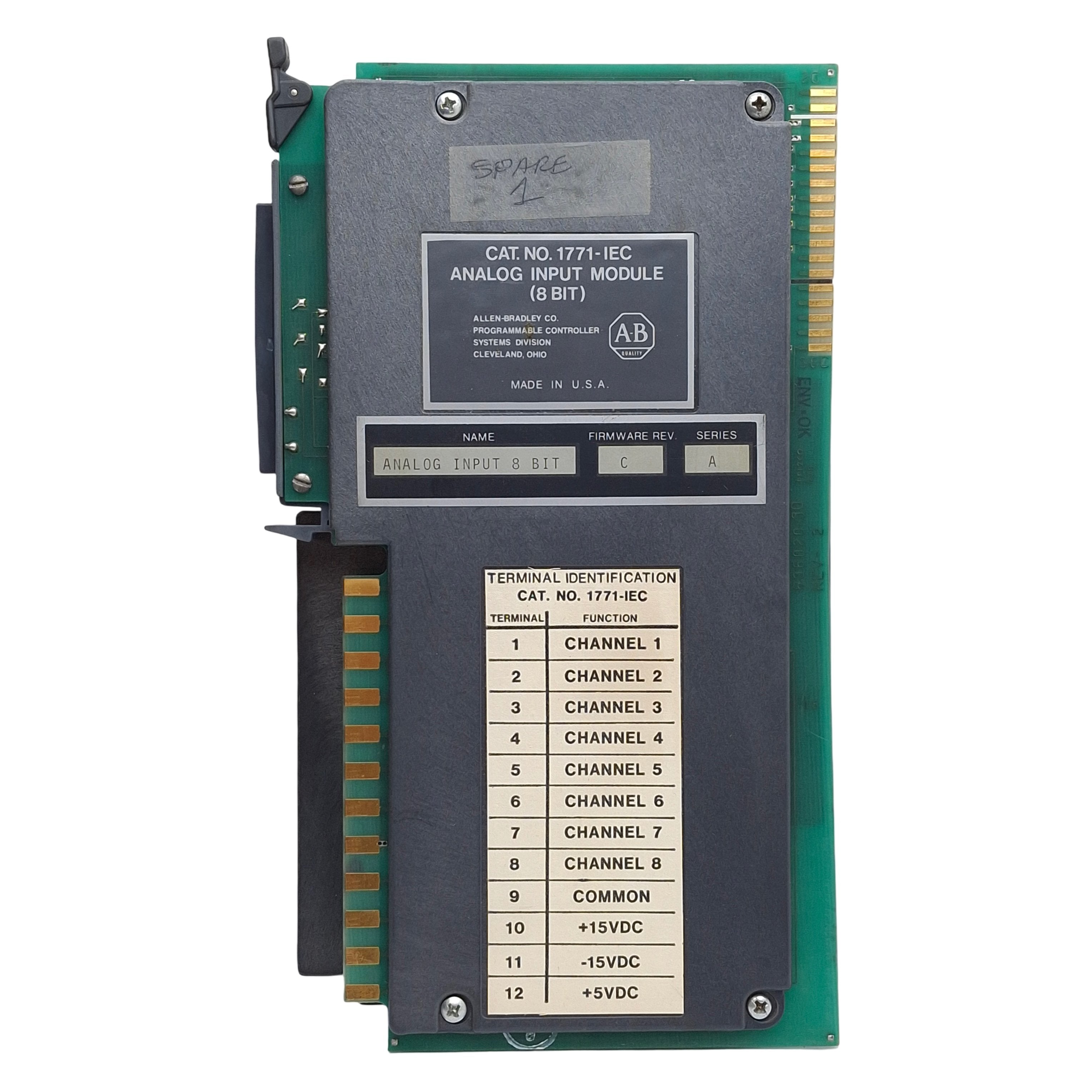 Allen Bradley 1771-IEC Series A Analog Input Module, 8-Bit, Firmware R ...