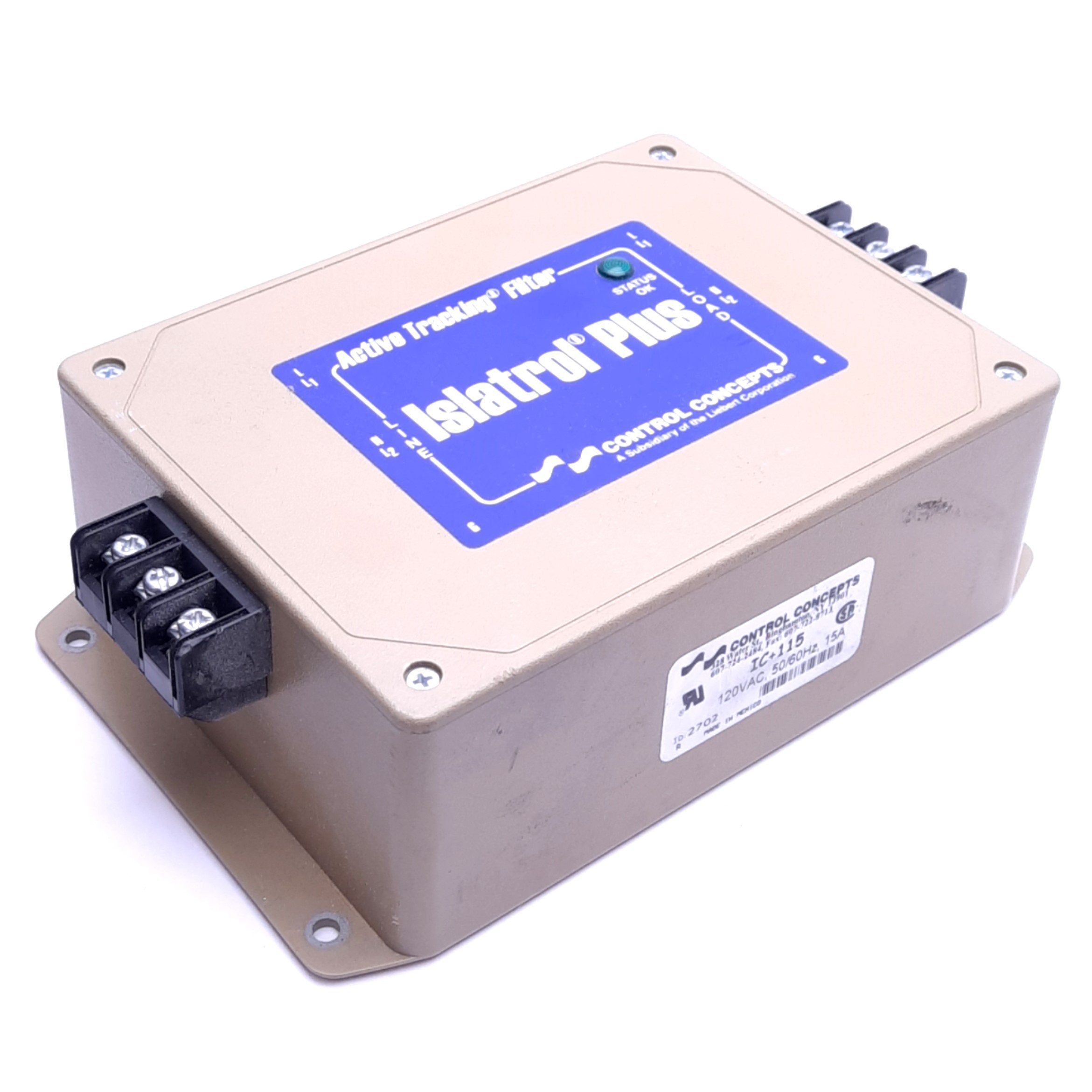 Control Concepts IC+115 Islatrol Noise Filter, 120VAC, 15A, 60dB Min ...