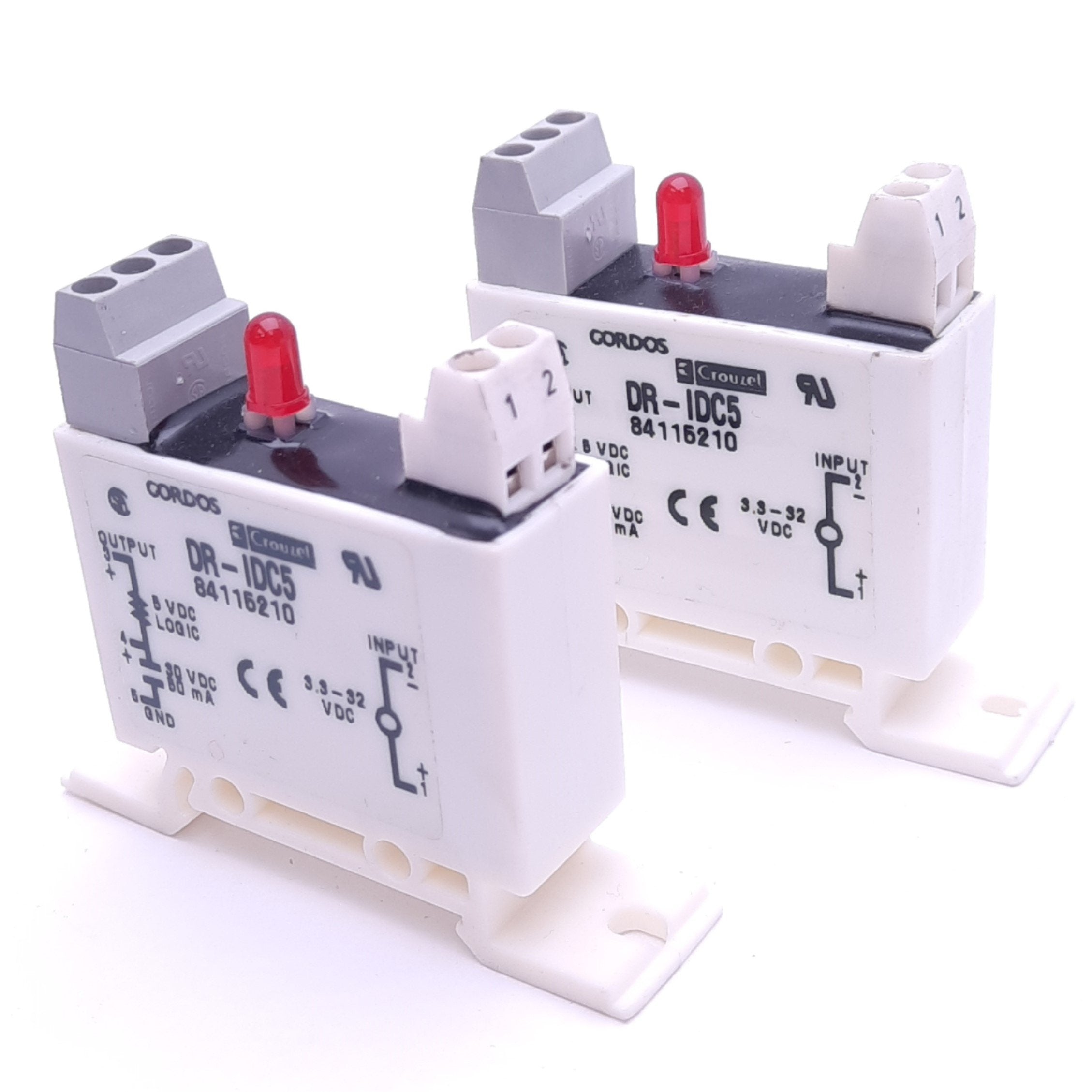 Lot of 2 Gordos DR-IDC5 Input I/O Relay Module, 3.3-32VDC In, 5/30VDC ...