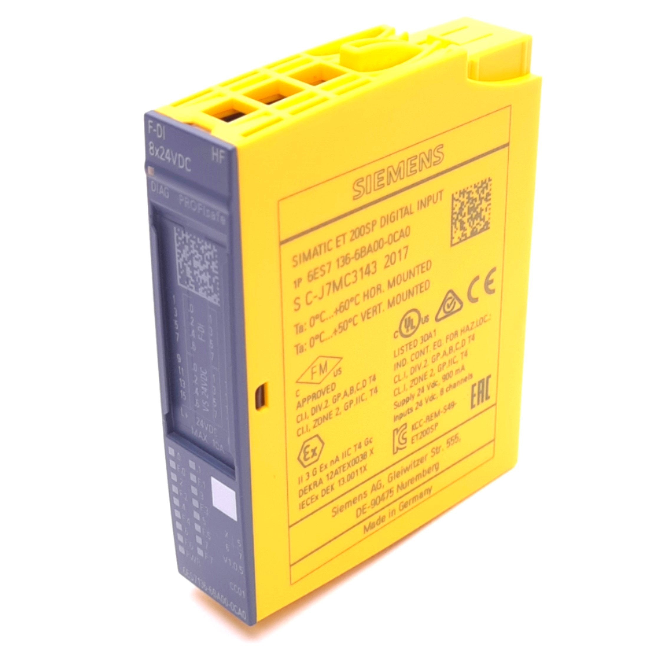 Siemens 6ES7136-6BA00-0CA0 SIMATIC S7 Digital Input Module, 8-Input, 2 ...