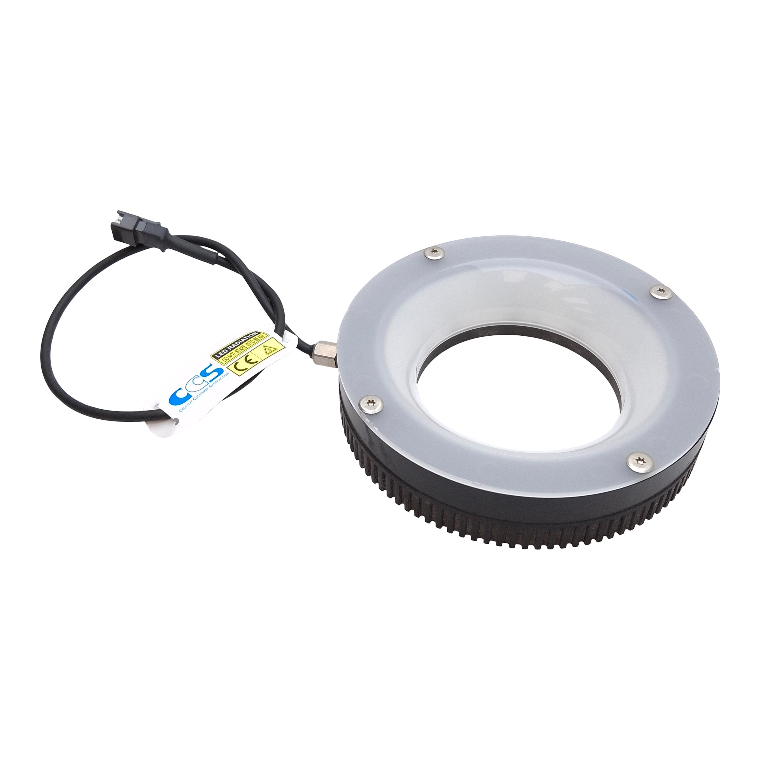 CCS HPR2-100SW Machine Vision Ring Light, White, ø66mm ID, 113mm OD, 2 ...