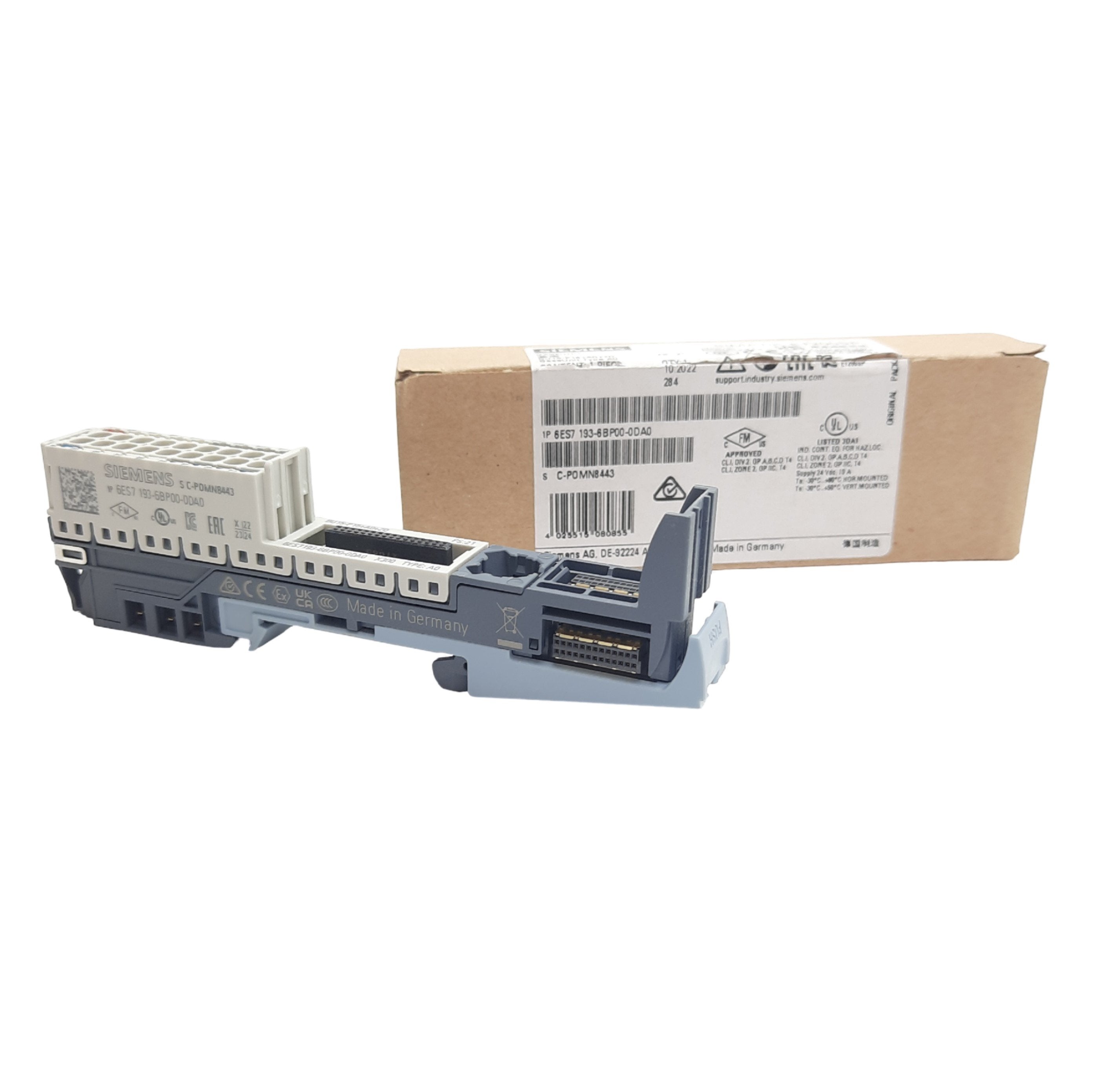 Siemens 6ES7193-6BP00-0DA0 Base Unit Module for SIMATIC ET 200SP, 24VD ...