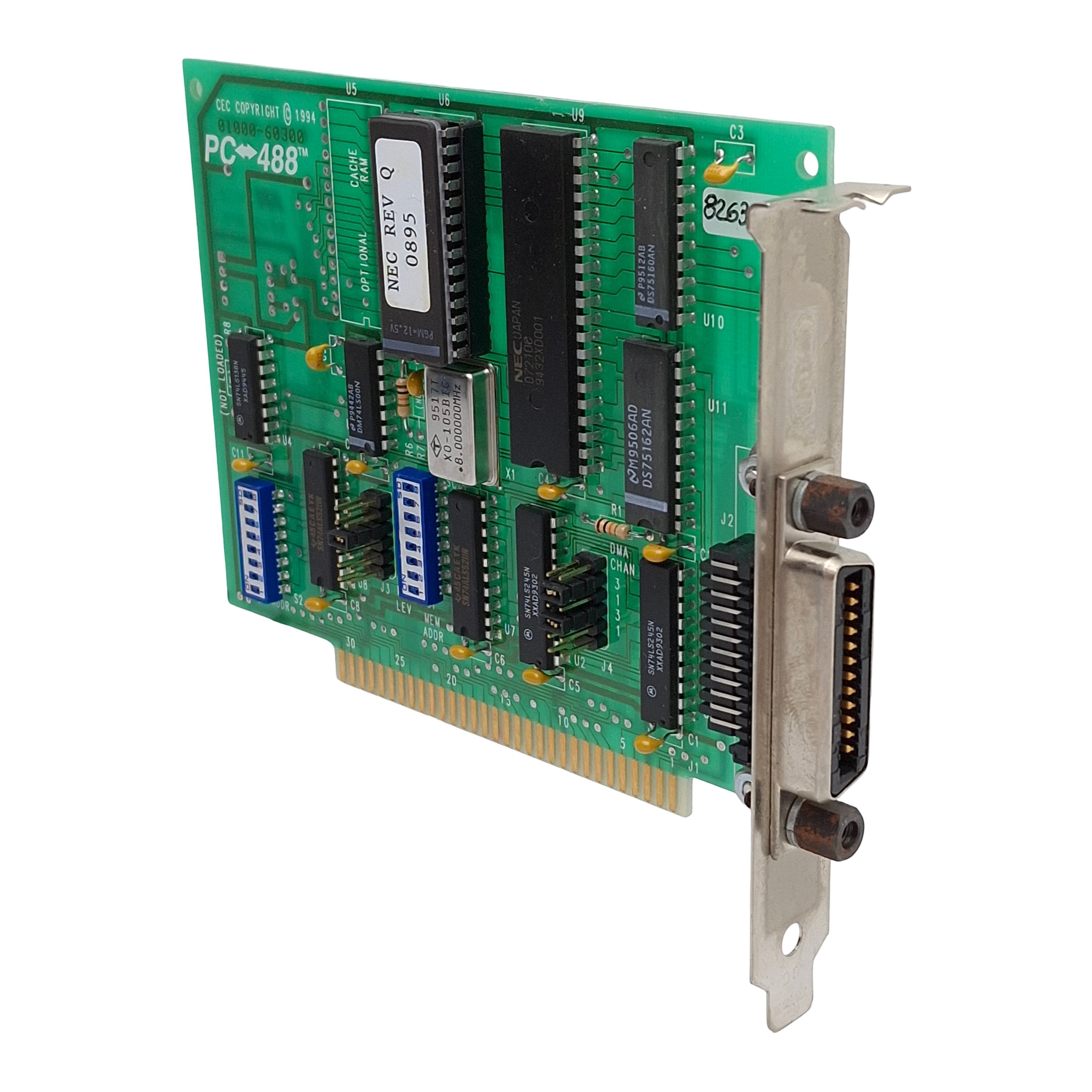 CEC PC-488 01000-60300 Rev C General Purpose Interface Bus Card IEEE-4 ...