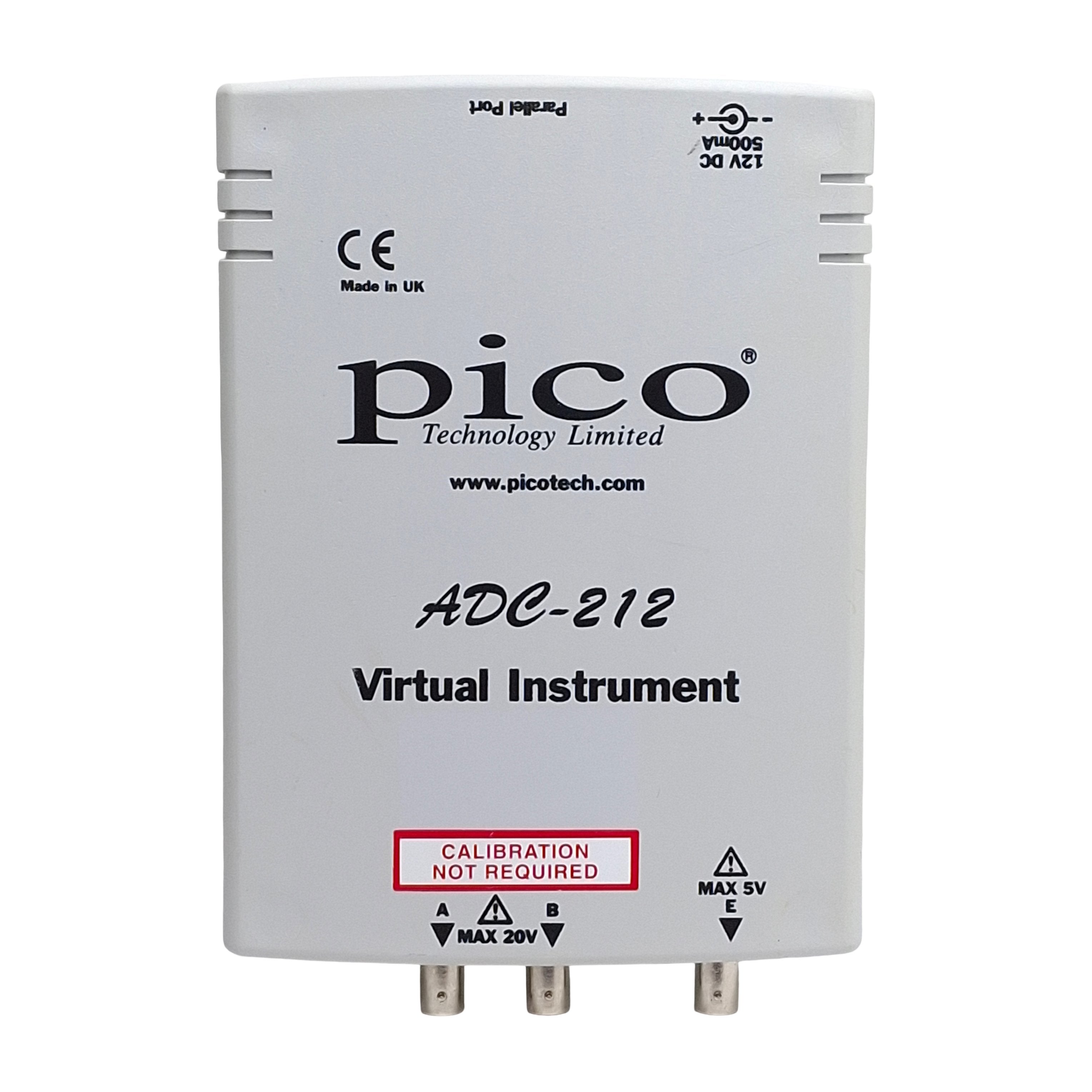 Pico ADC-212 Virtual Instrument PC Oscilloscope, 12-bit, BNC, 12VDC Su ...