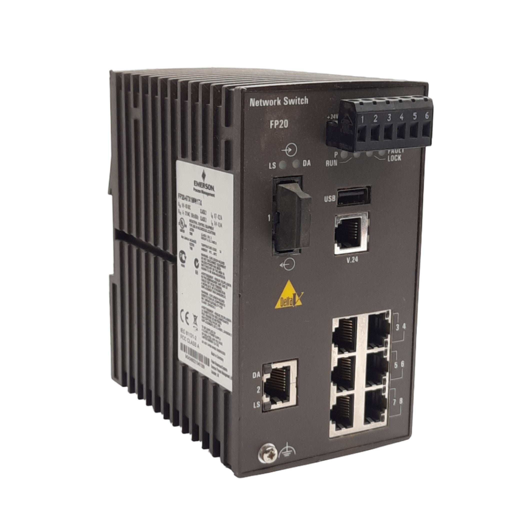 Emerson FP20-6TX1MM1TX Delta V Smart Switch, 8-Port Total, 24VDC, RJ45 ...