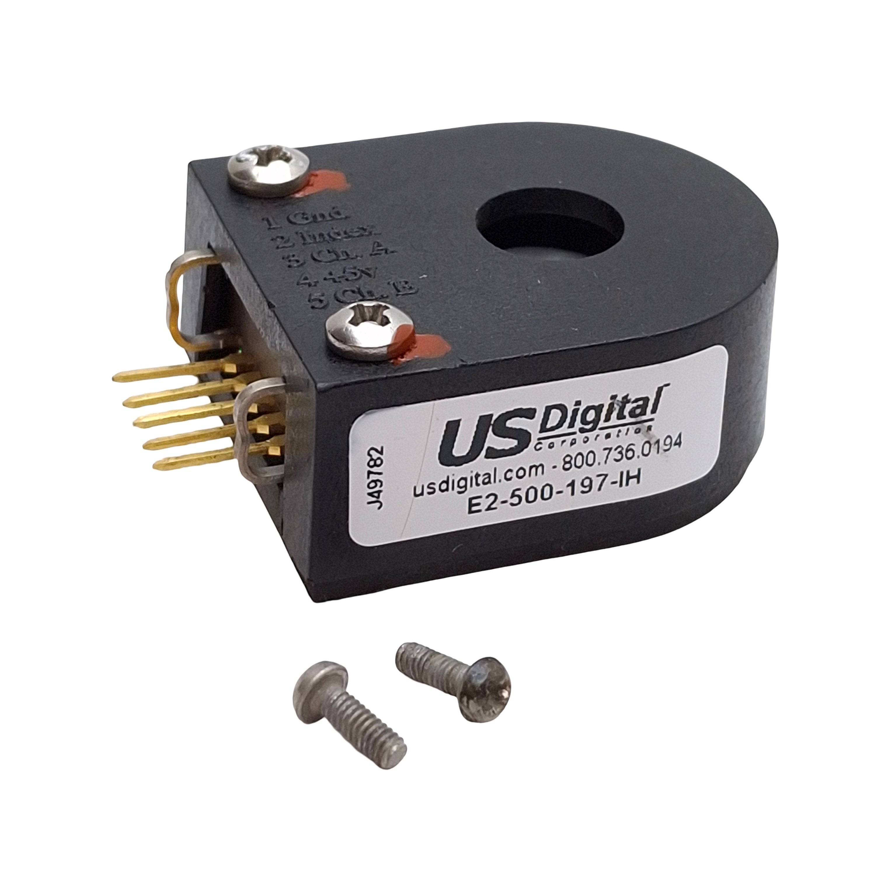 US Digital E2-500-197-IH Optical Encoder Kit, 500CPR, ø5mm Bore, 5-Pin ...
