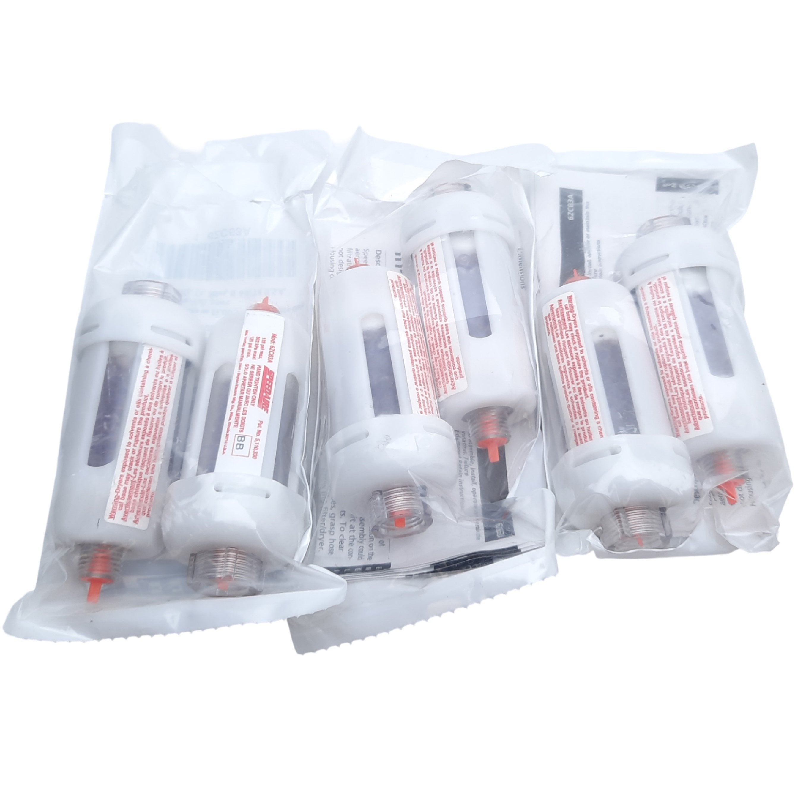 Lot of 3 Speedaire 6ZC63A Disposable In-Line Filter/Dryer 1/4" NPT, 12 ...