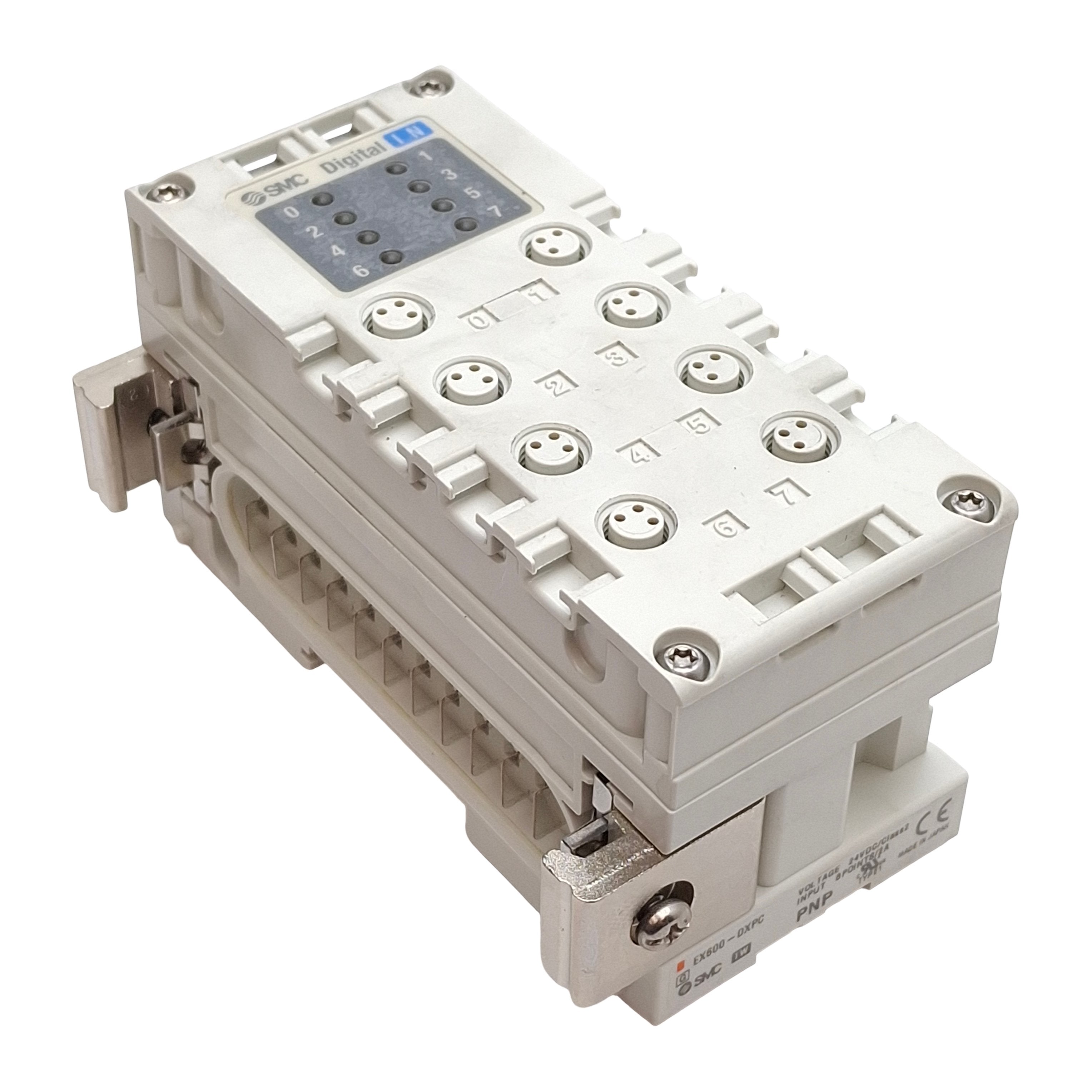 SMC EX600-DXPC Digital Input Module, 8-Input, PNP, M8 3-Pin Female, 24 ...