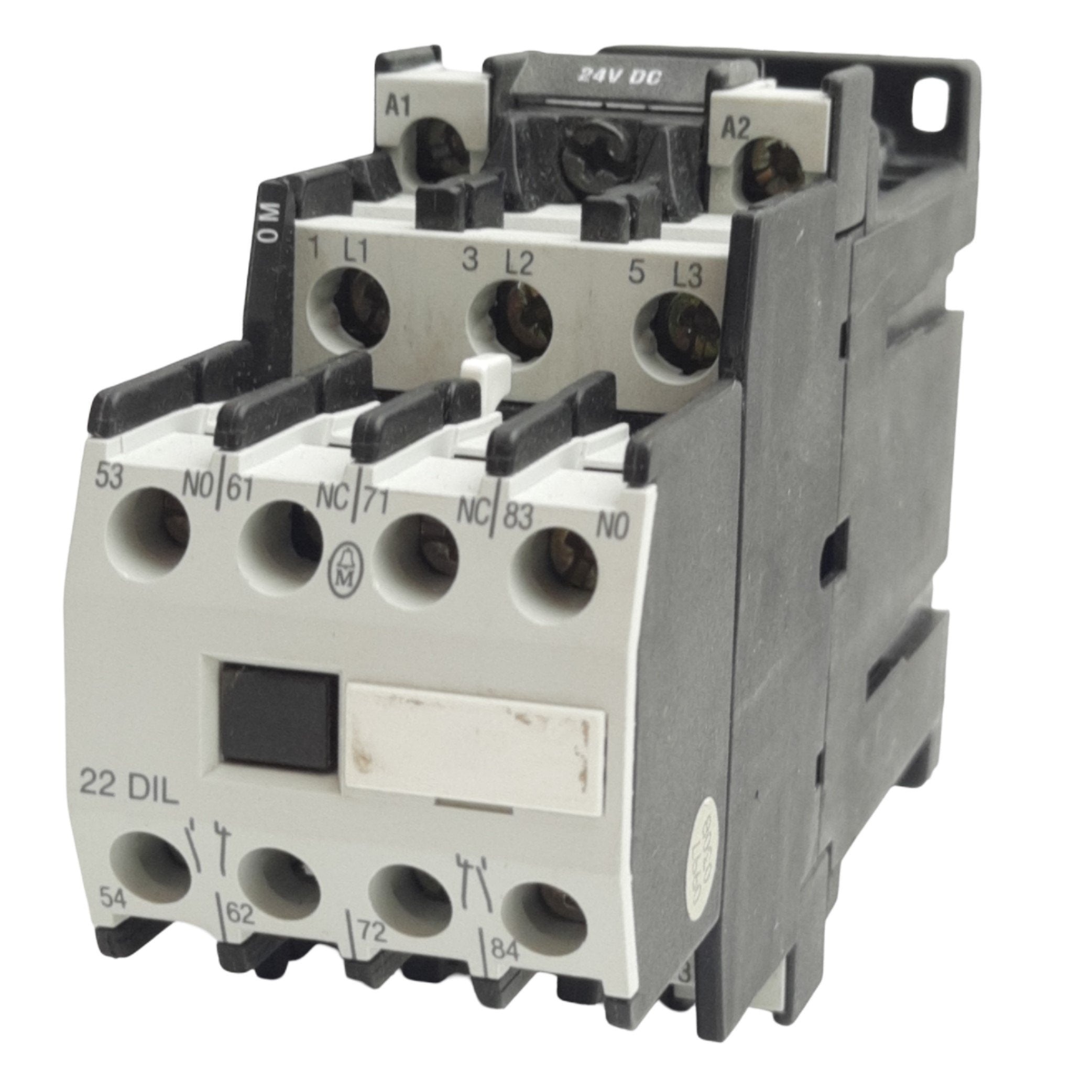 Moeller DIL0M-G Contactor 3-Pole 600VAC, W/ 04DIL Auxiliary Contact, 2 ...