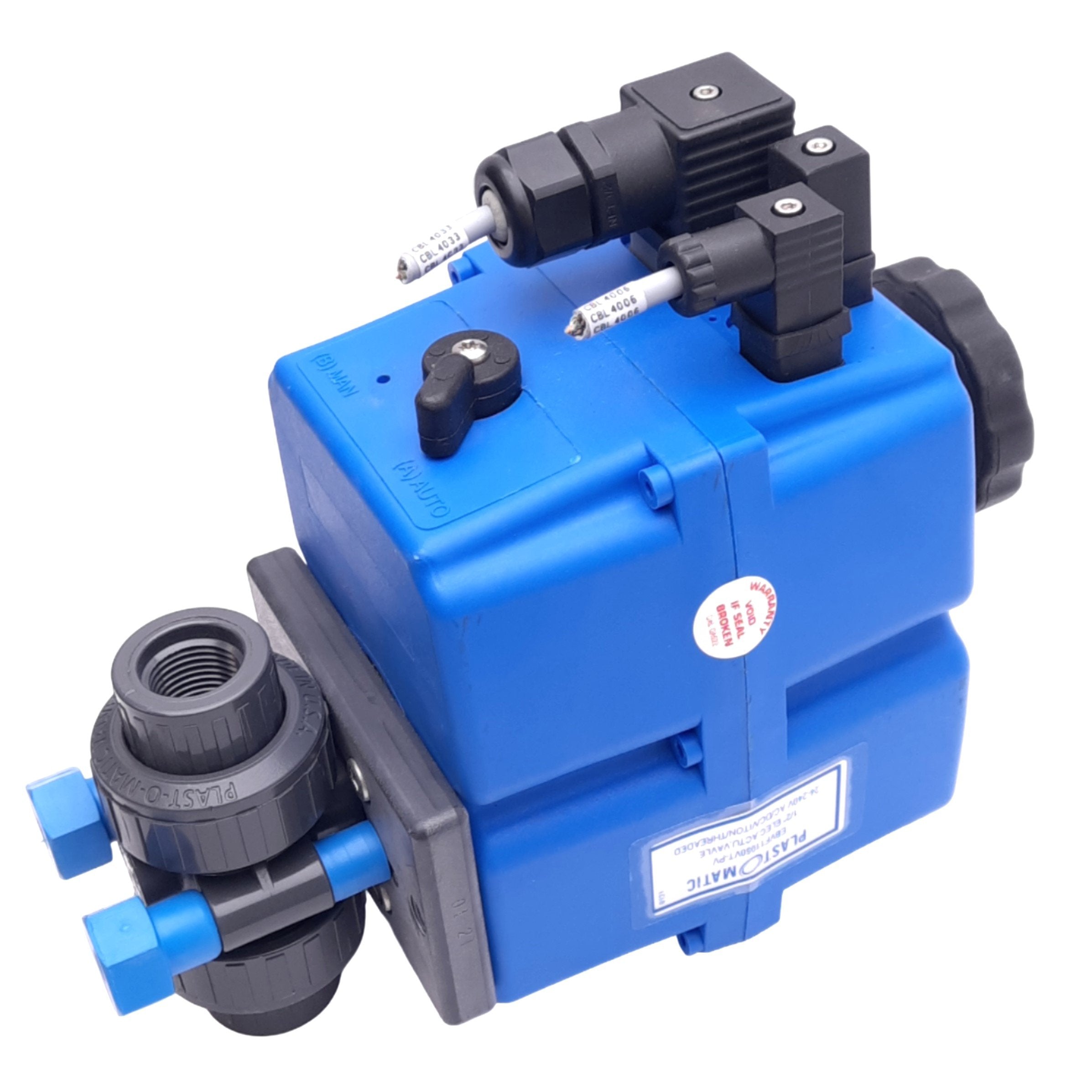Plast-O-Matic Valves 7745-S4CT True Blue Electric Actuator, 24-240VAC ...