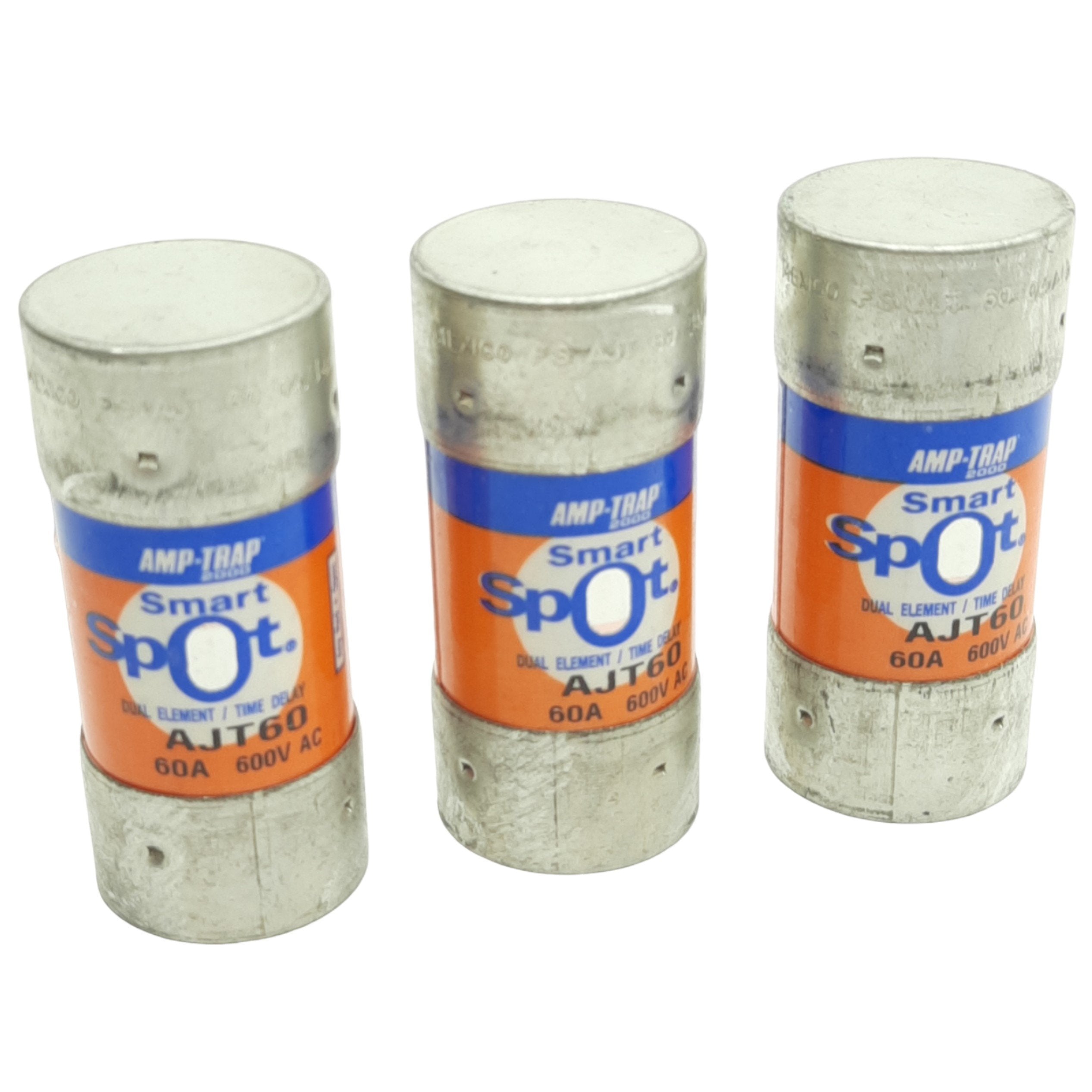 Lot of 3 Ferraz Shawmut AJT60 SmartSpot Amp-Trap Fuse Class J, 600VAC ...