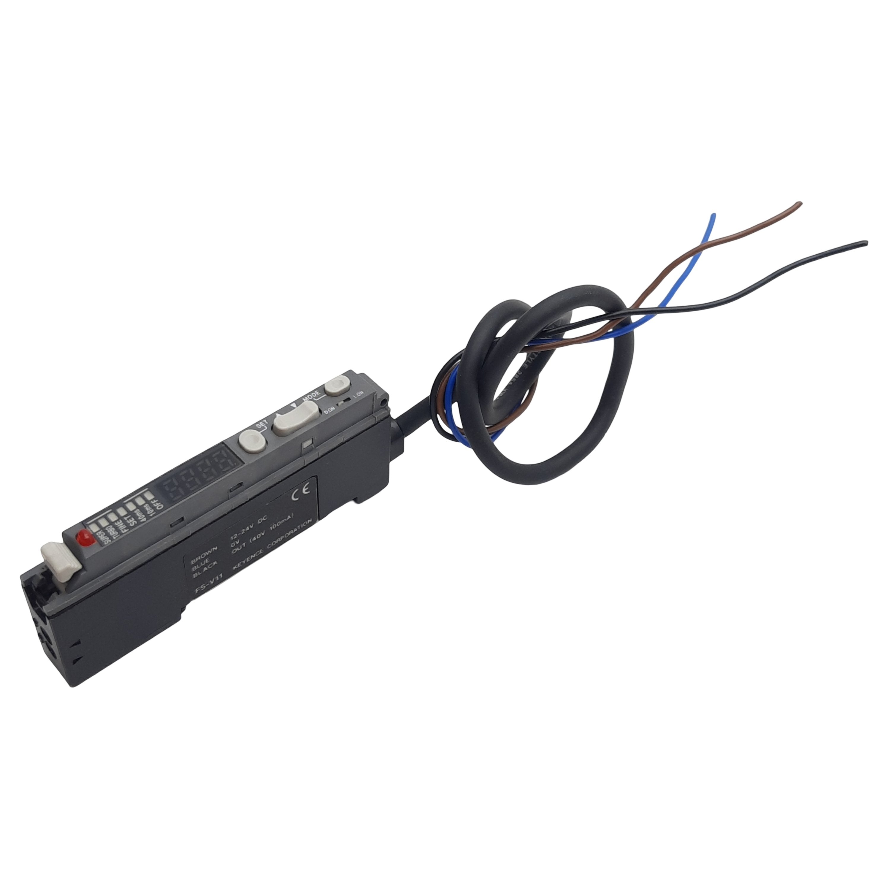 Keyence FS-V11 Fiber Optic Sensor Amplifier, NPN, 250µs RT, 12-24VDC 5 ...
