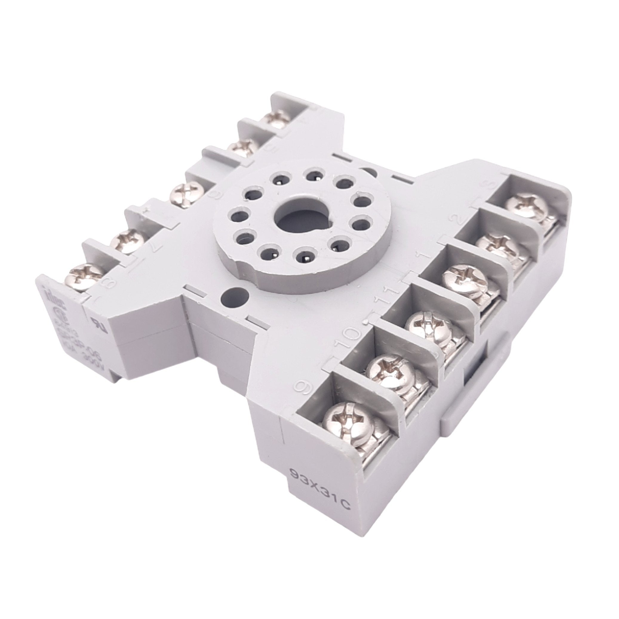 IDEC SR3P-06 Relay Socket, 11-Pin Octal, 300VAC 10A Max, DIN Rail Moun ...