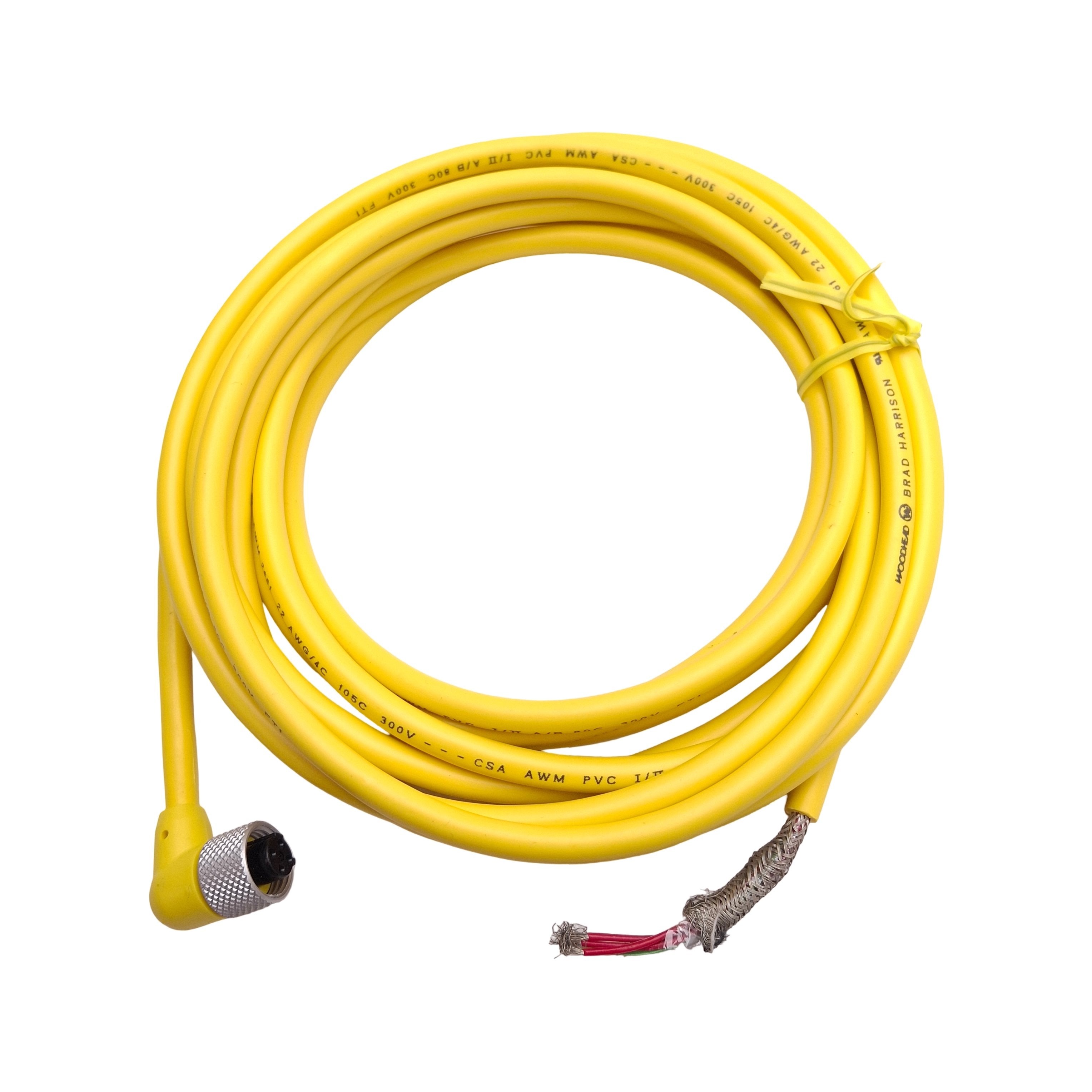 Daniel Woodhead 70429 Cordset, 300V 3A M12 4-Pin QD Female to Flying L ...