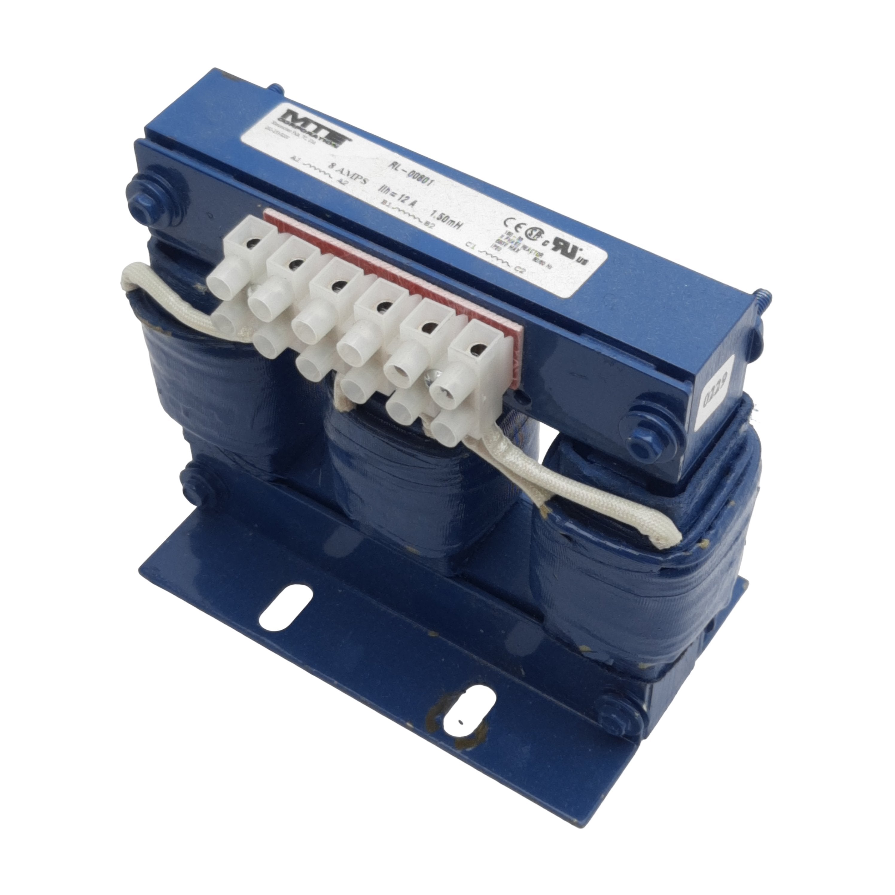 MTE RL-00801 Line/Load Reactor, 3-Phase, 8A, 600VAC Max, 1.50mH, 3% In ...